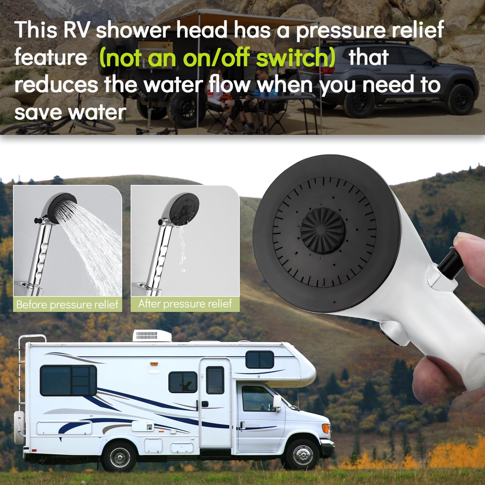 Rv Shower Head RV Shower Faucet With Hose And Head, RV Outdoor Shower ...