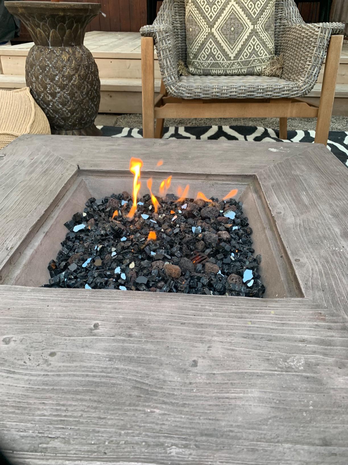 Amazon.com: CYS EXCEL Light Blue Fire Pit Glass (40 LBS, Approx. 4 SQ ...