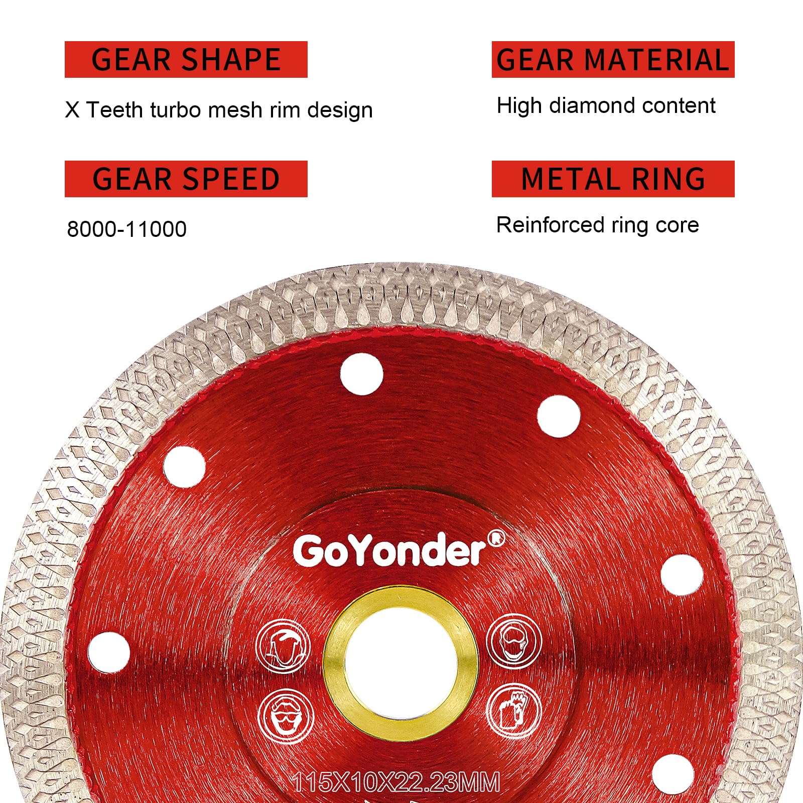 Snapklik.com : 4.5” Diamond Tile Blade For Angle Grinder, Super Thin ...