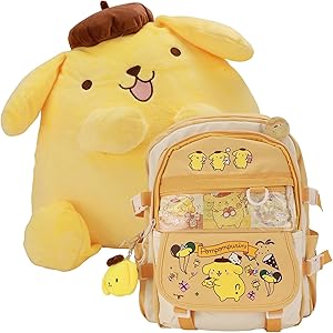 Amazon.com: Juju Pompompurin Plush & Backpack Bundle - Cute Kawaii ...