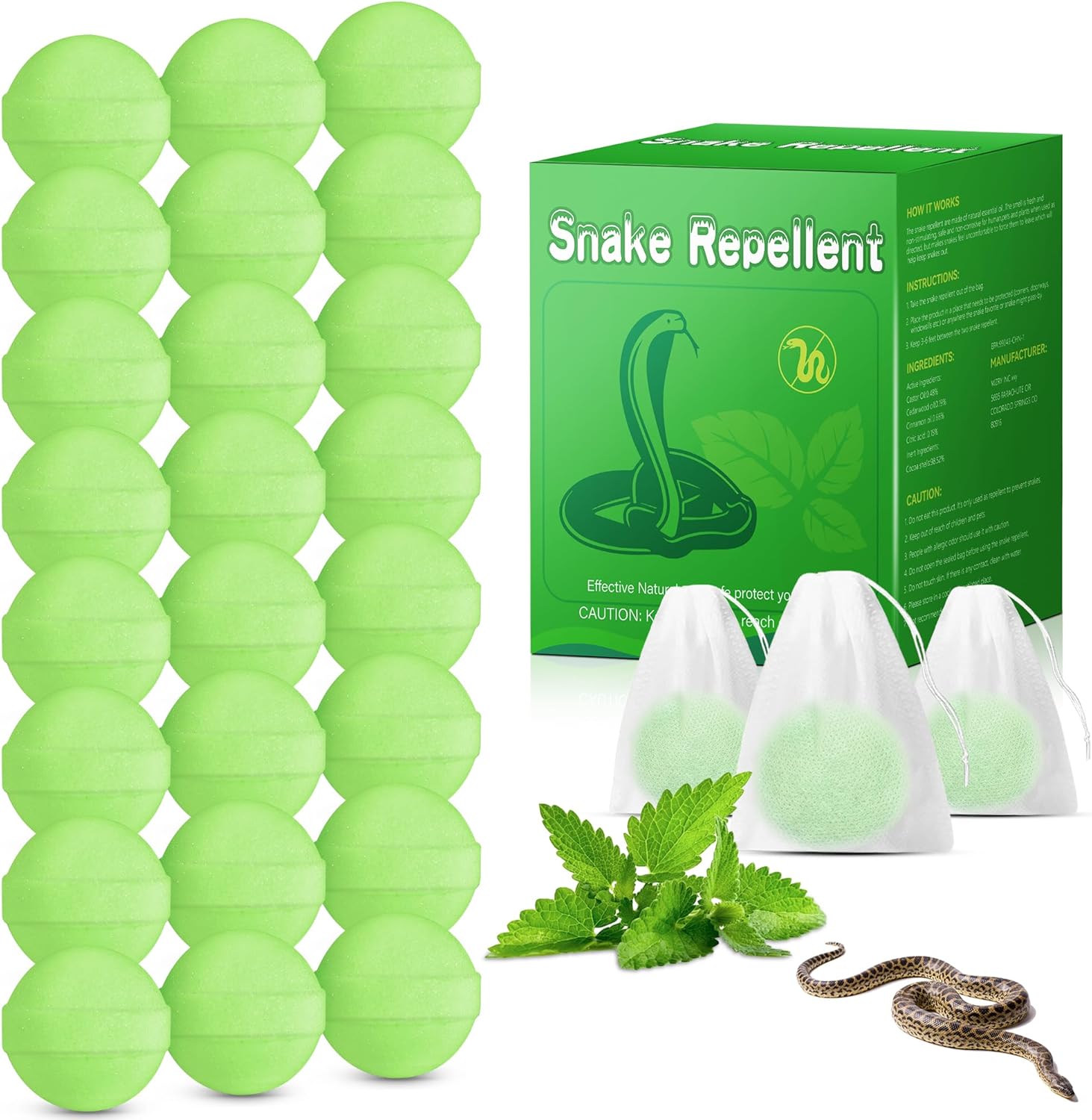 Amazon.com: 24PACK Snake Repellent for Yard, Powerful Snake Away ...