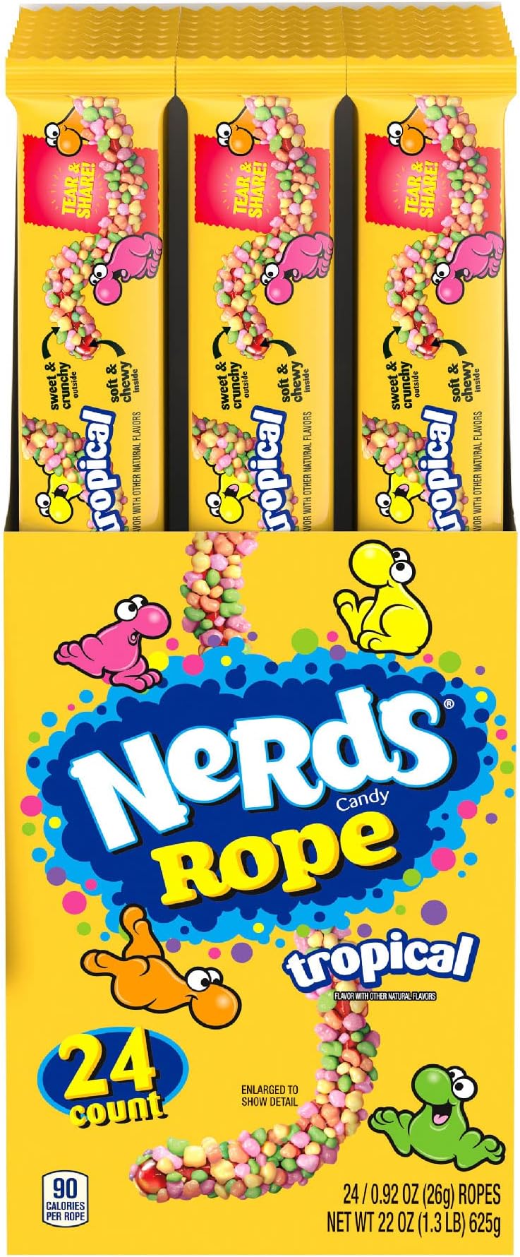 Amazon.com : Nerds Rope Candy, Tropical Flavor, 0.92 Ounce Ropes (Pack ...