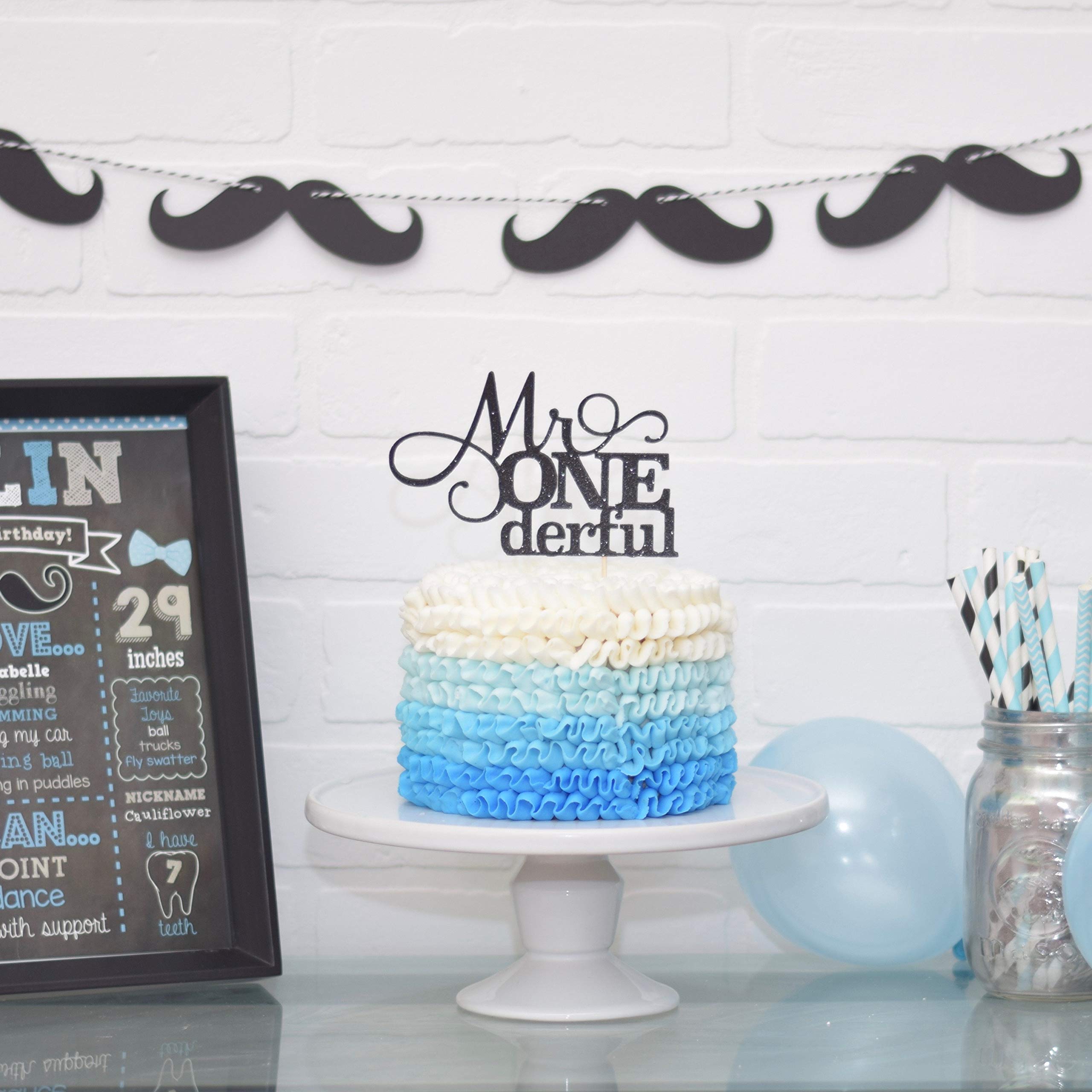Buy Mr Onederful Cake Topper Little Man Cake Topper First Birthday Cake ...