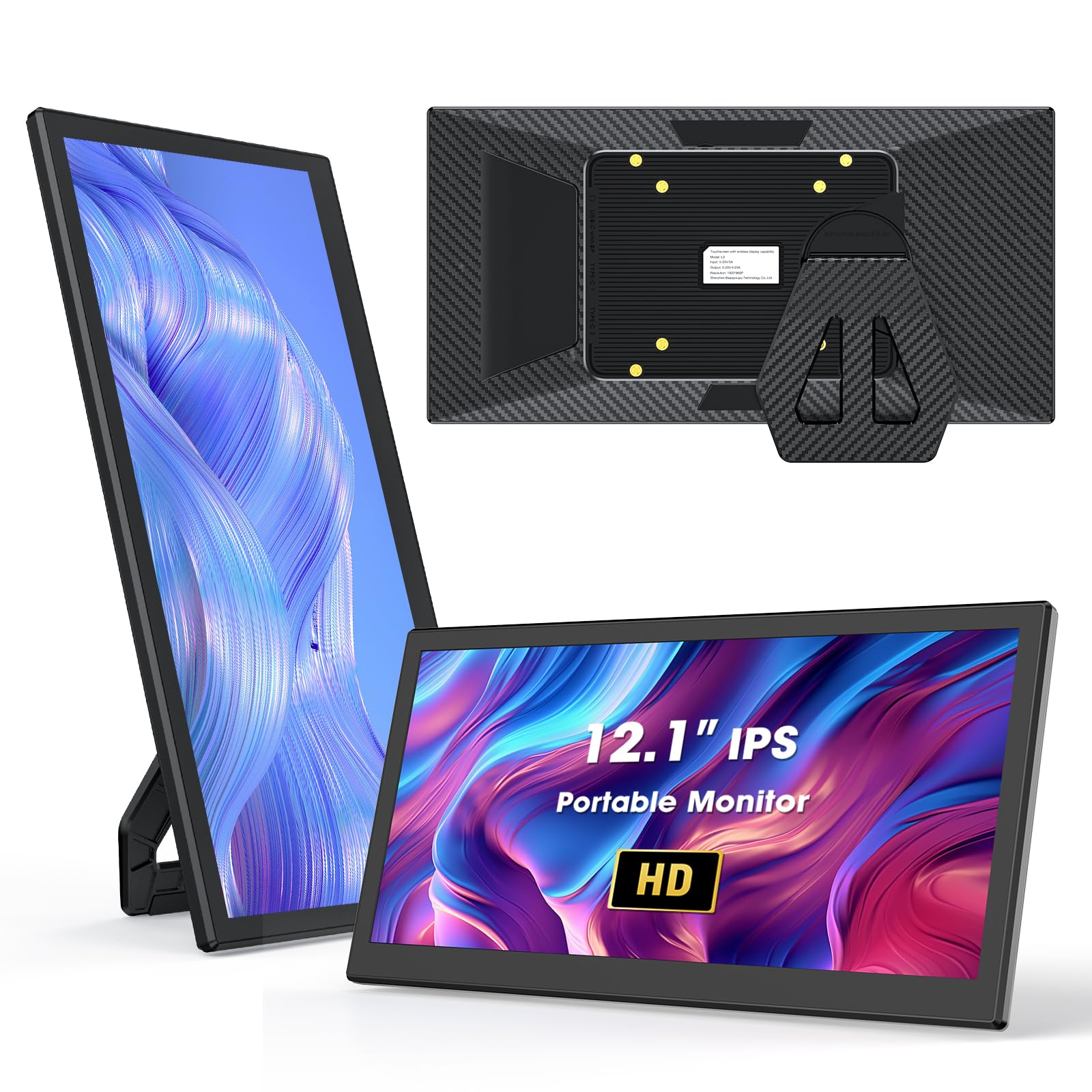 Amazon.com: Fagomfer Kwumsy L3 Portable Monitor-12.1 Inch Ultra Slim ...