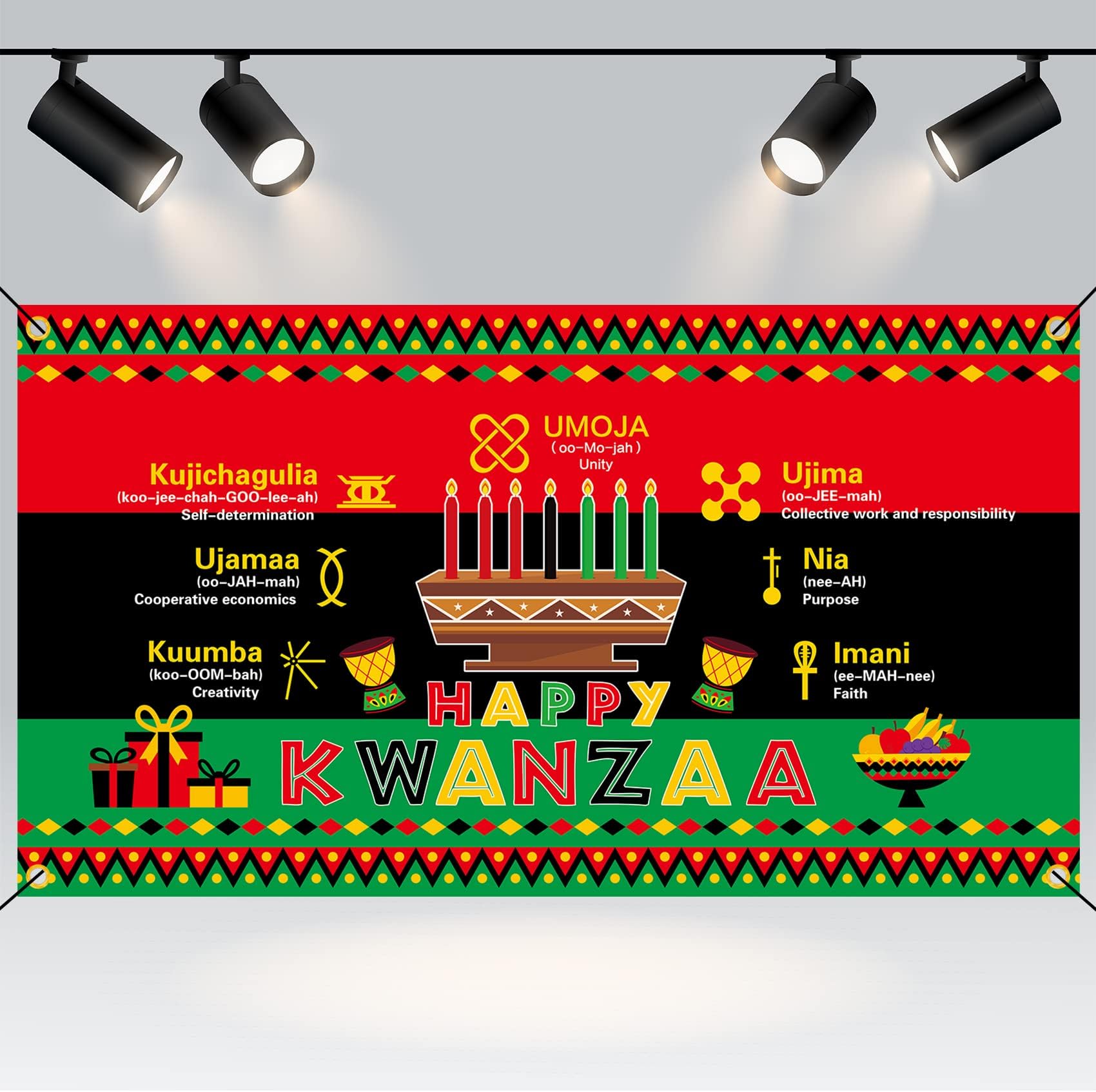 Amazon.com : LOONELO Happy Kwanzaa Backdrop, African Heritage Holiday ...