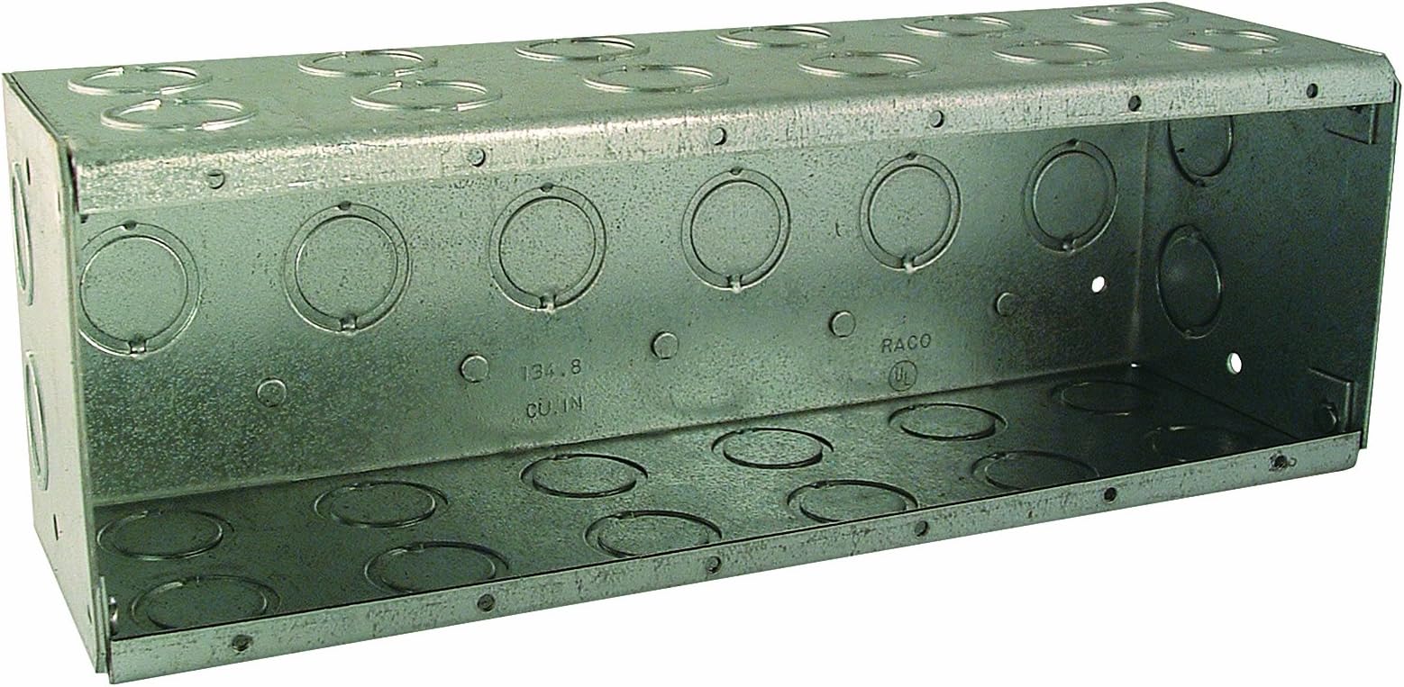 RACO 965 3-1/2-Inch Deep 134.8 Cubic Inch 6-Gang Nongangable Masonry ...