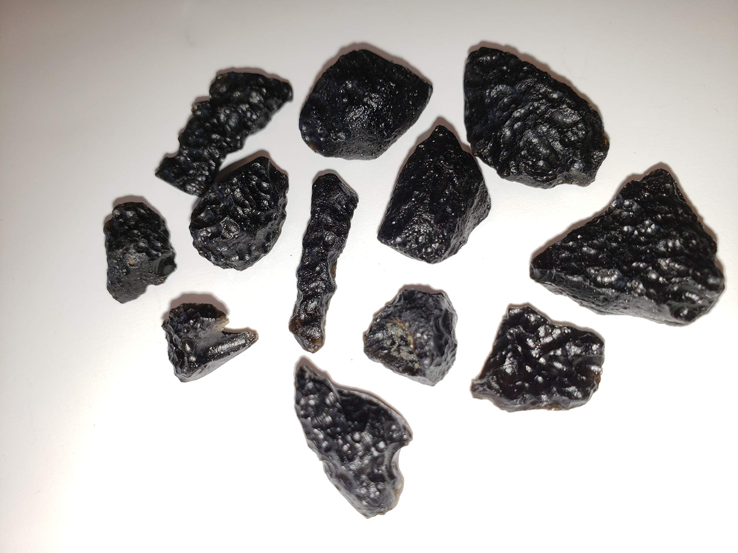 tektite natural black meteorite thai space rock rough original ...