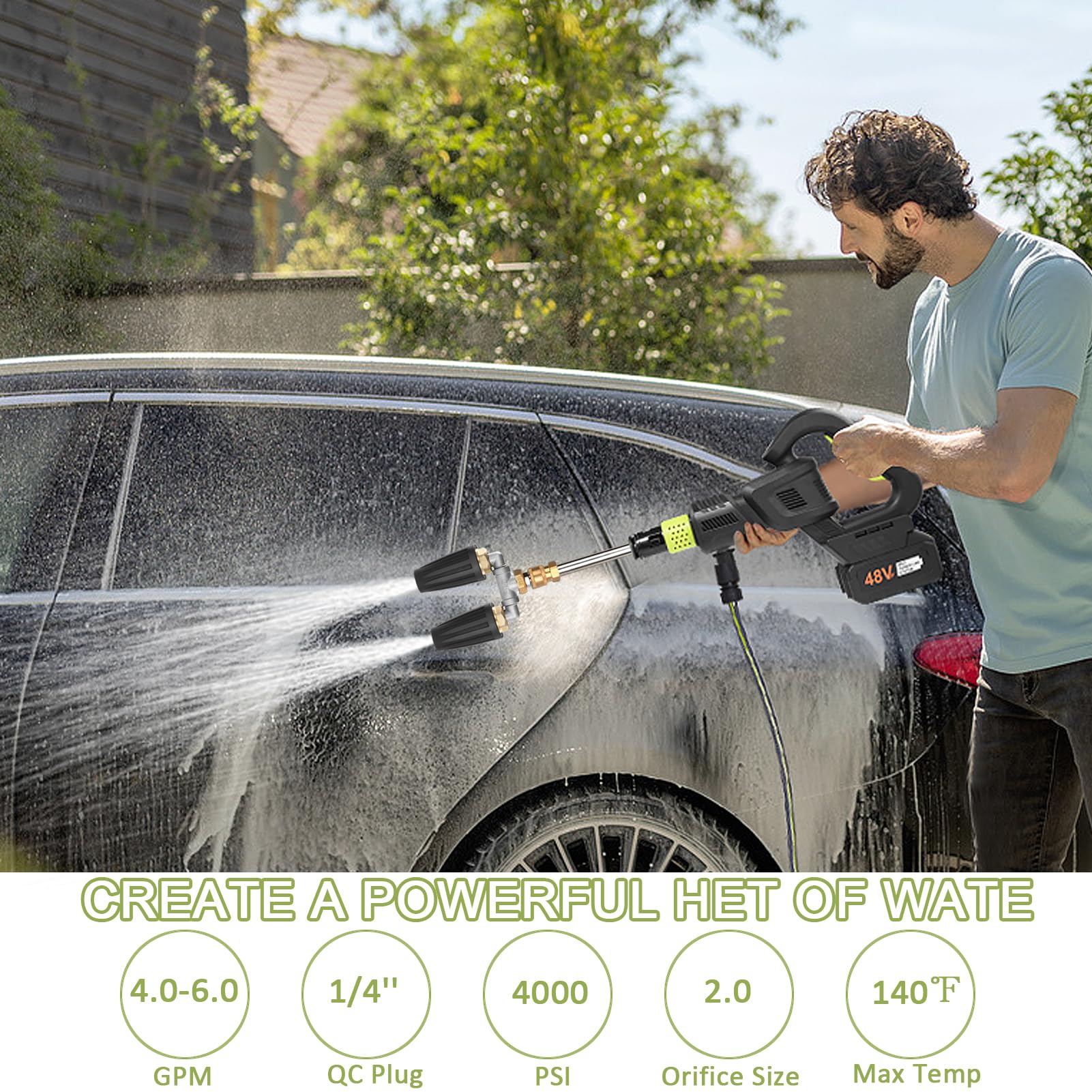 Snapklik.com : Pressure Washer Tips Dual Turbo Nozzle, 360 Rotating ...
