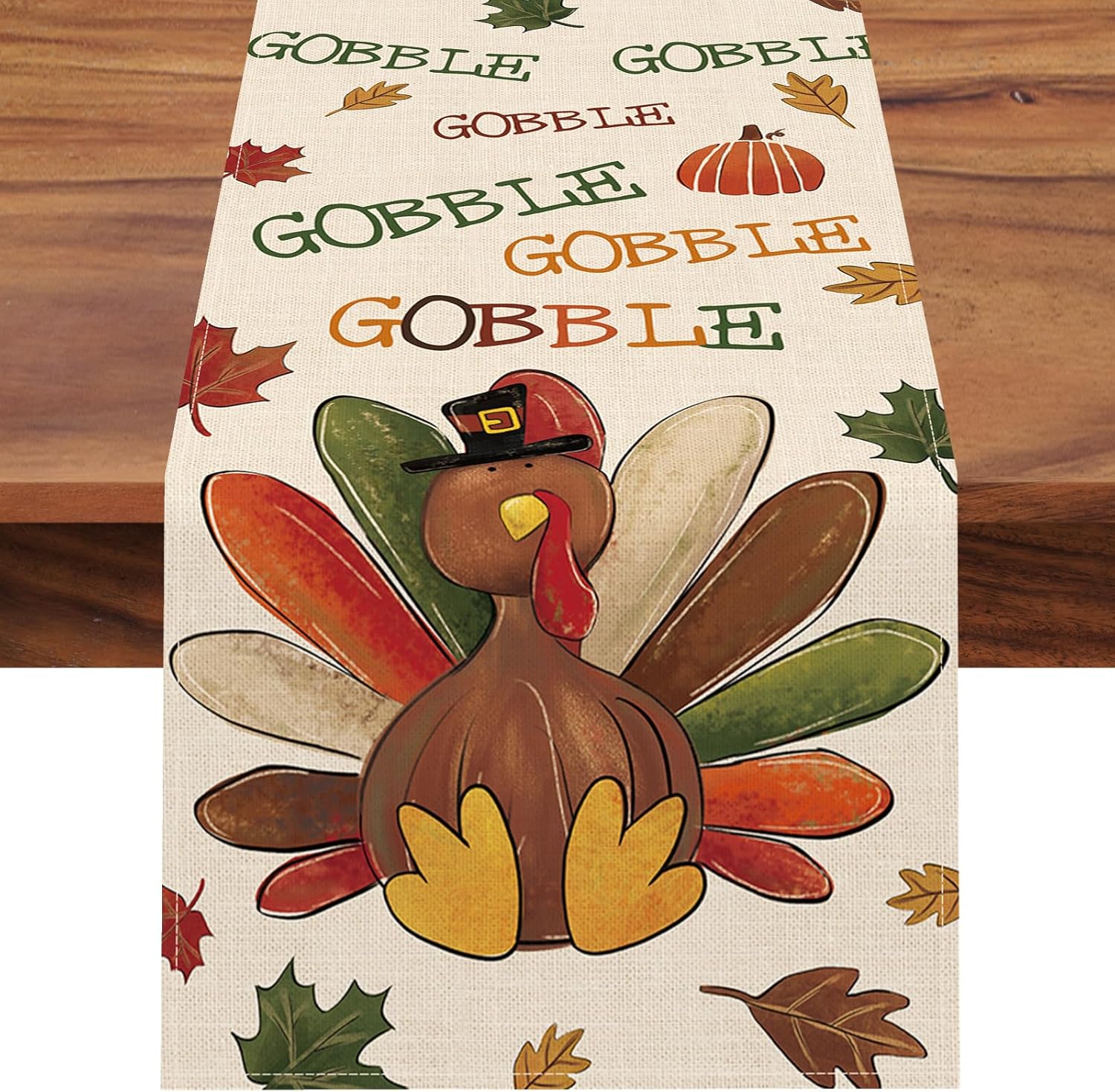 Amazon.com: Seliem Thanksgiving Turkey Gobble Table Runner, Fall ...