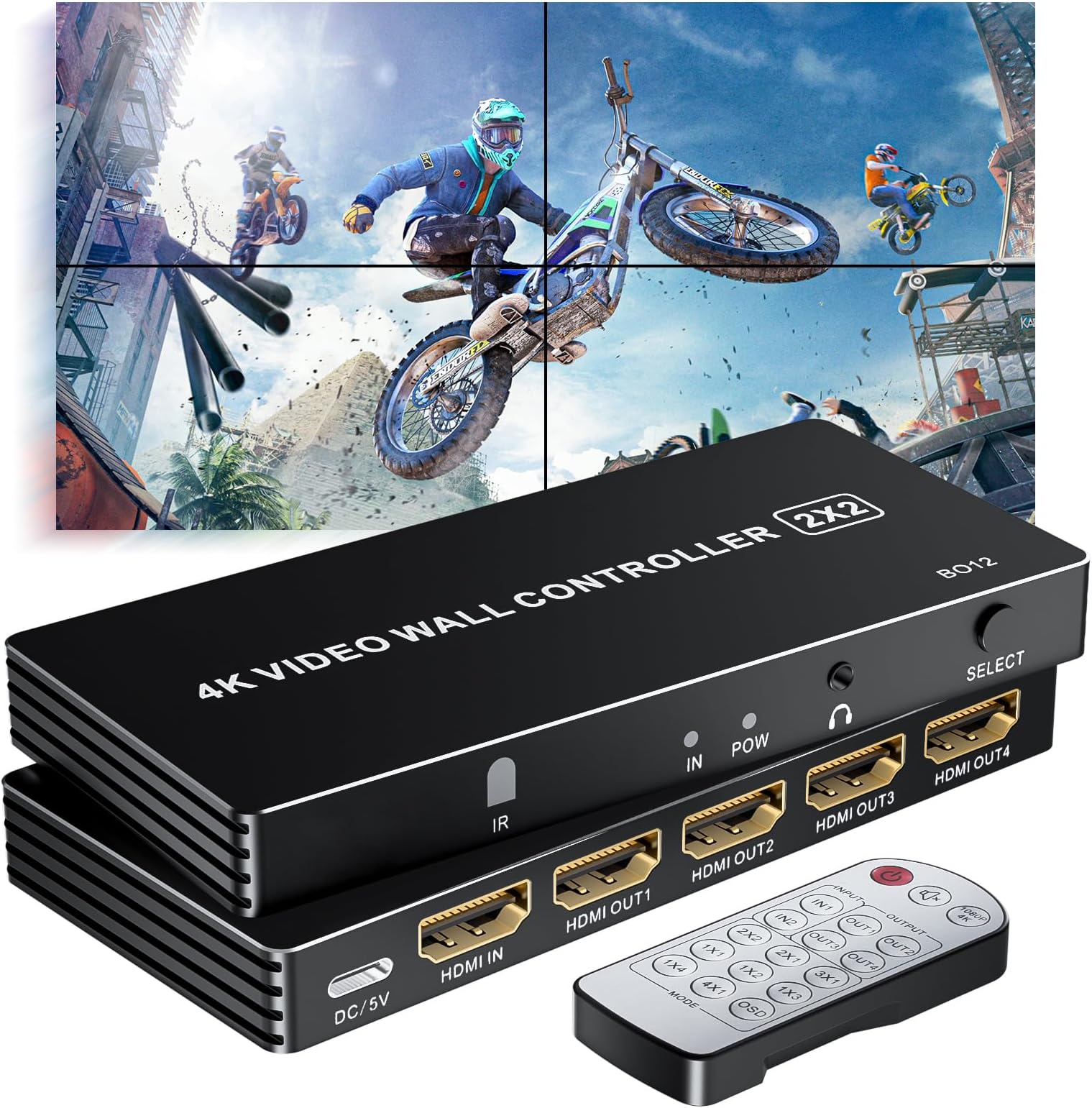 Amazon.com: 4K HDMI Video Wall Controller 2x2, LUKFOCAB TV Wall ...