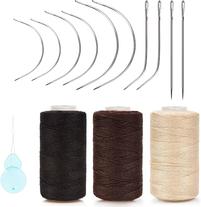 Beayuer Needle and Thread Set Professional Hair Extension Tools Hair ...