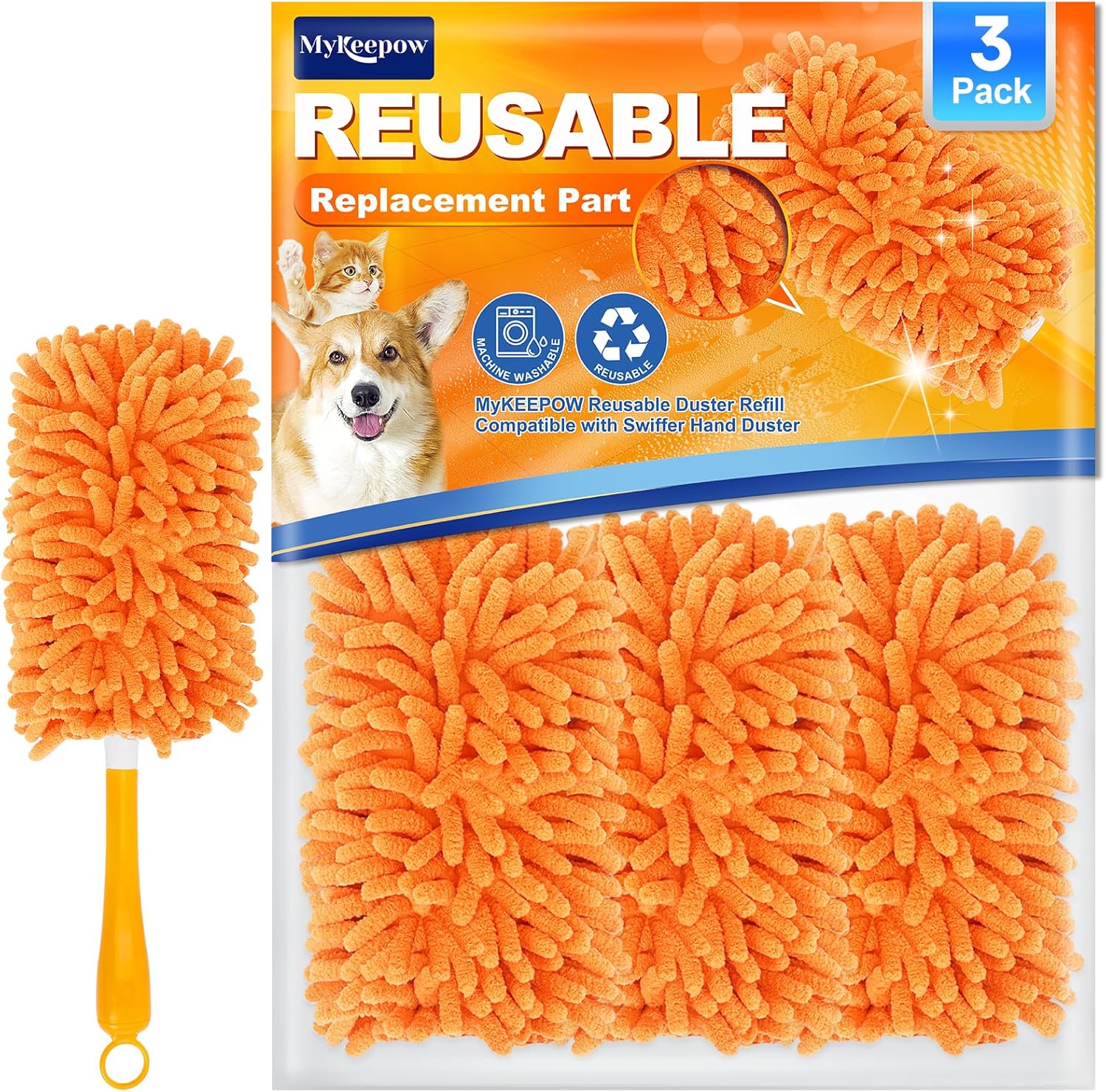 Amazon.com: MyKEEPOW Reusable Duster Refill for Swiffer Hand Duster ...