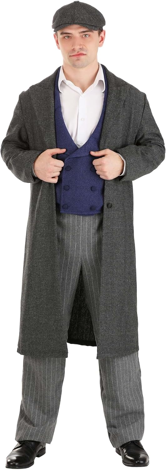 Amazon.com: Men's Deluxe Gangster Halloween Costume | Roaring 1920s Mob ...