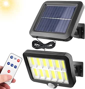 Solar Light Outdoor,128 LED Solar Light Outside with Motion Detector ...