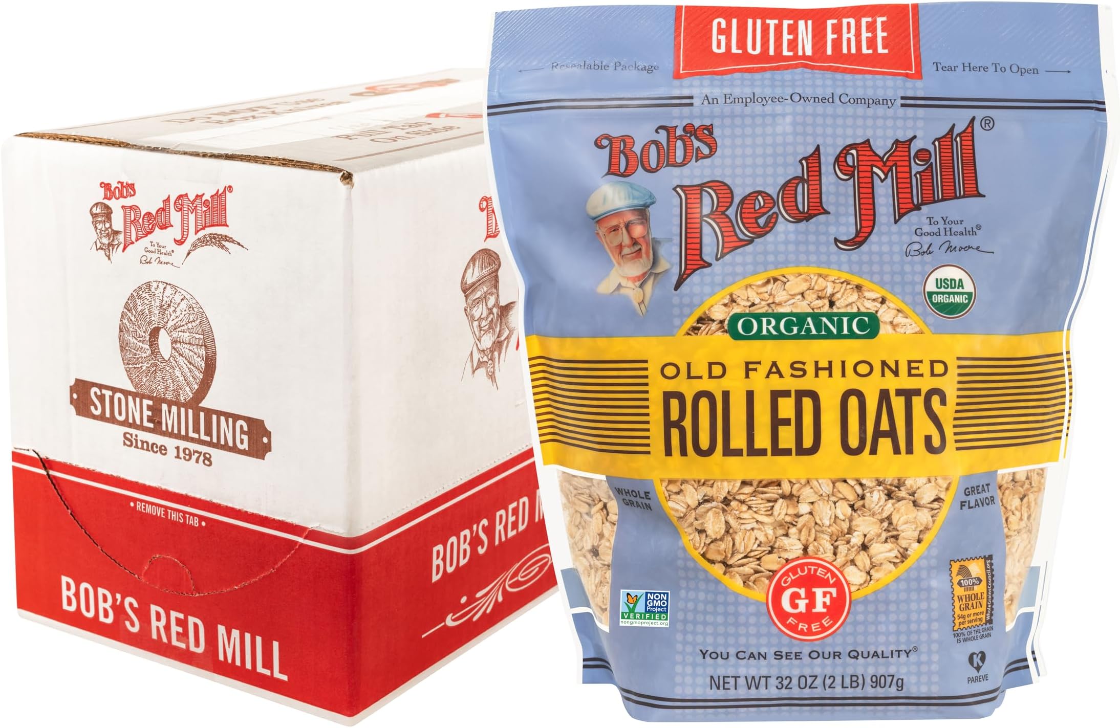 Amazon.com: Bob's Red Mill Gluten Free Organic Old Fashioned Rolled ...