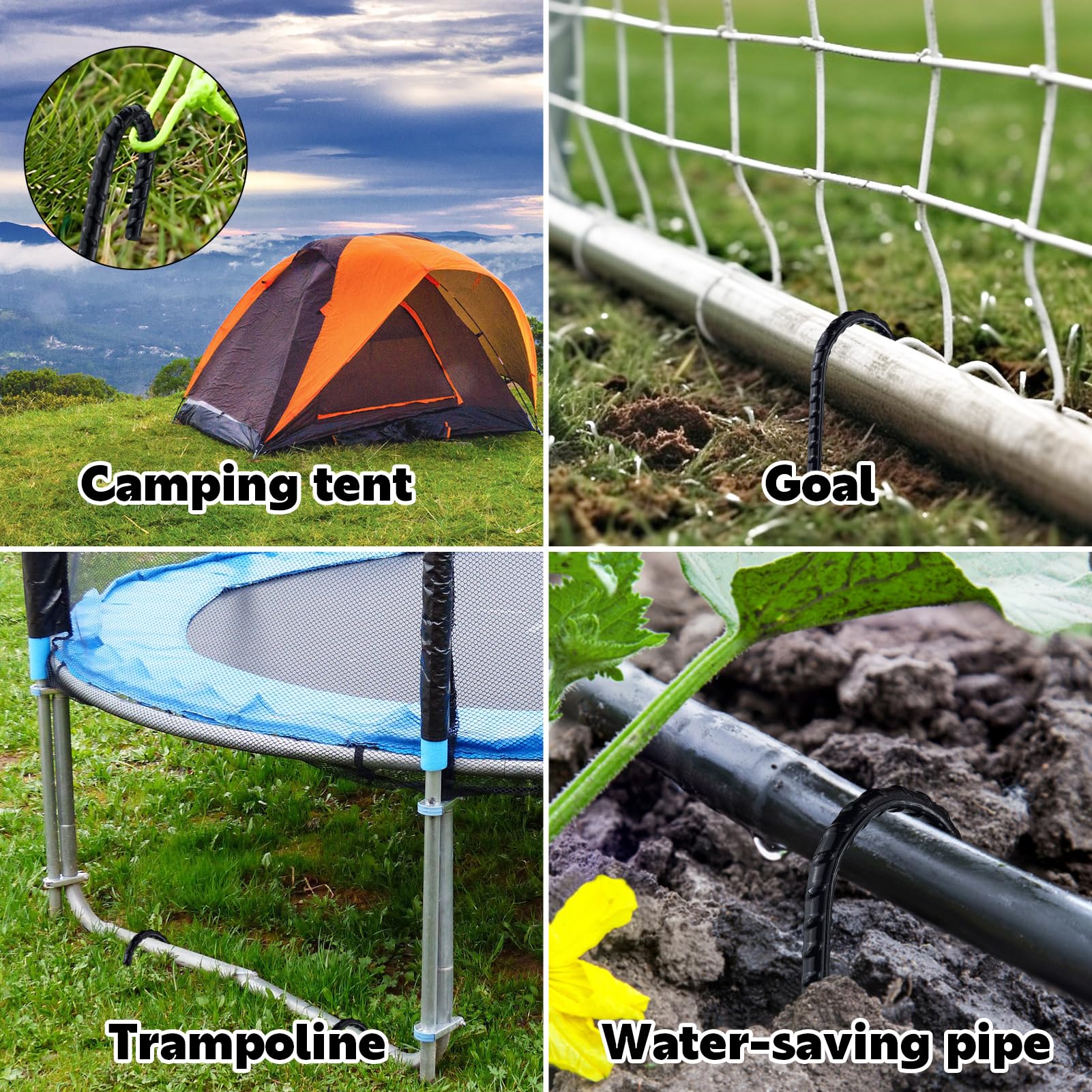 Snapklik.com : EISENSP 12 Inch J-Hook Rebar Stakes, HeavyDuty Anti-Rust ...