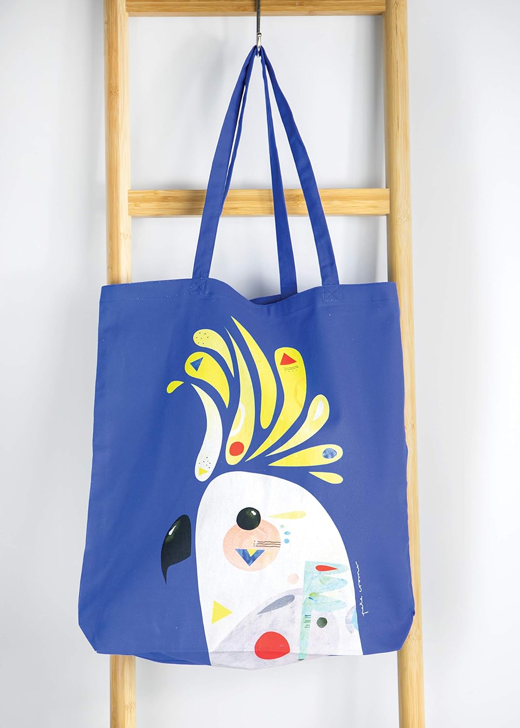 Maxwell & Williams Pete Cromer Large Tote Bag, Cockatoo Print, 100% Cotton, 42 x 41 cm – BigaMart