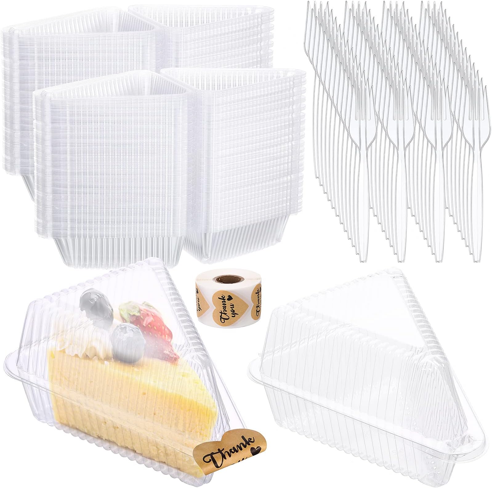 Amazon.com: Supellectilem 10" Plastic Disposable Pie Containers with ...