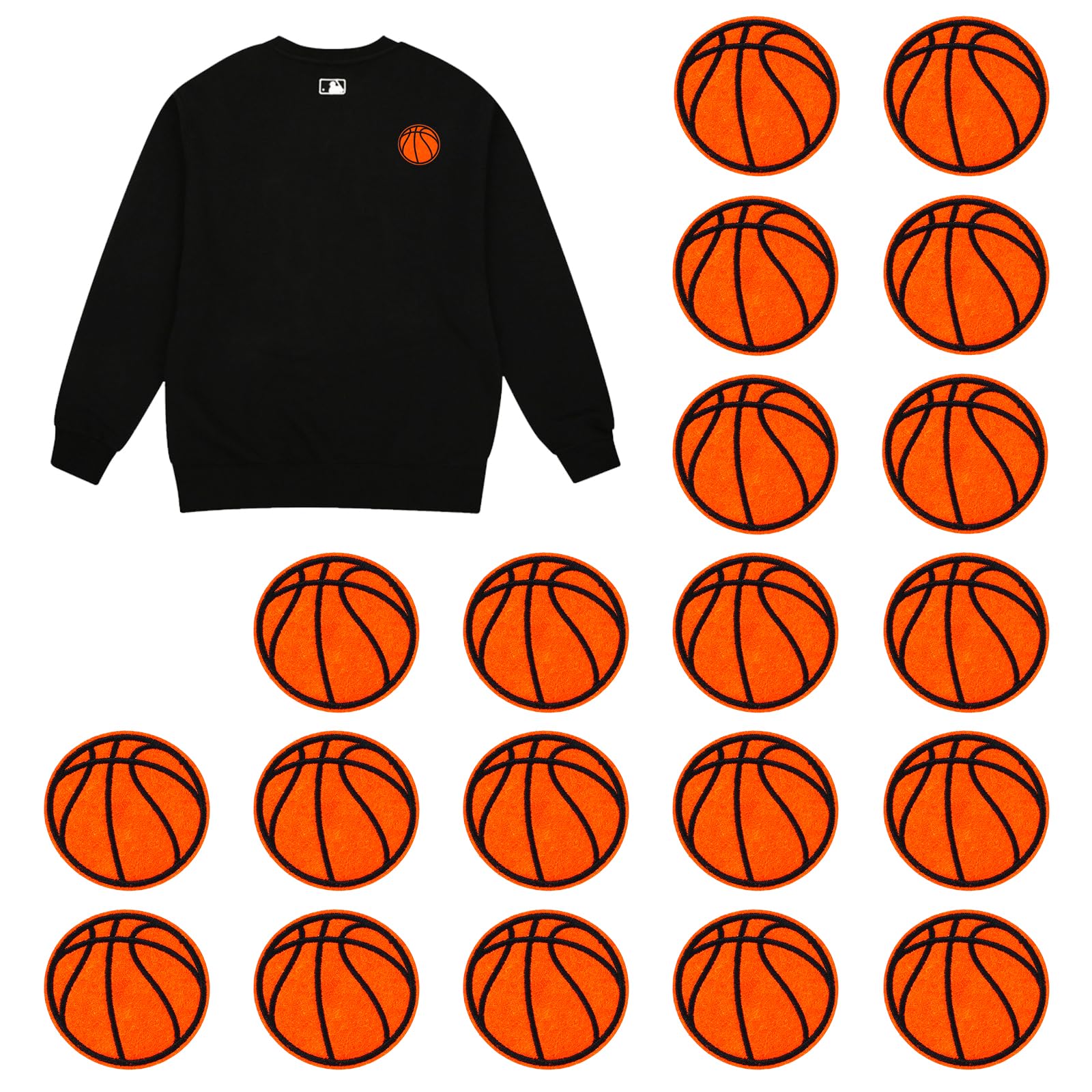 Amazon.com: 20 Pack Basketball Iron on Patch, Basketball Patches Iron ...