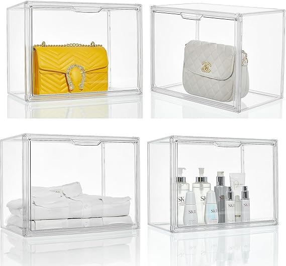 Amazon.com: Attelite Clear Purse Organizer for Closet, Plastic Handbag ...