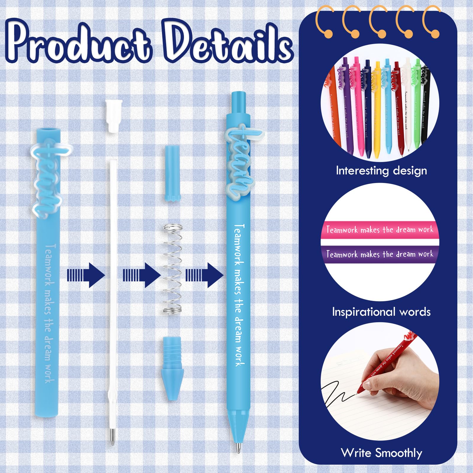 Snapklik.com : 20 Pcs Teamwork Appreciation Gift Pens Bulk Team ...