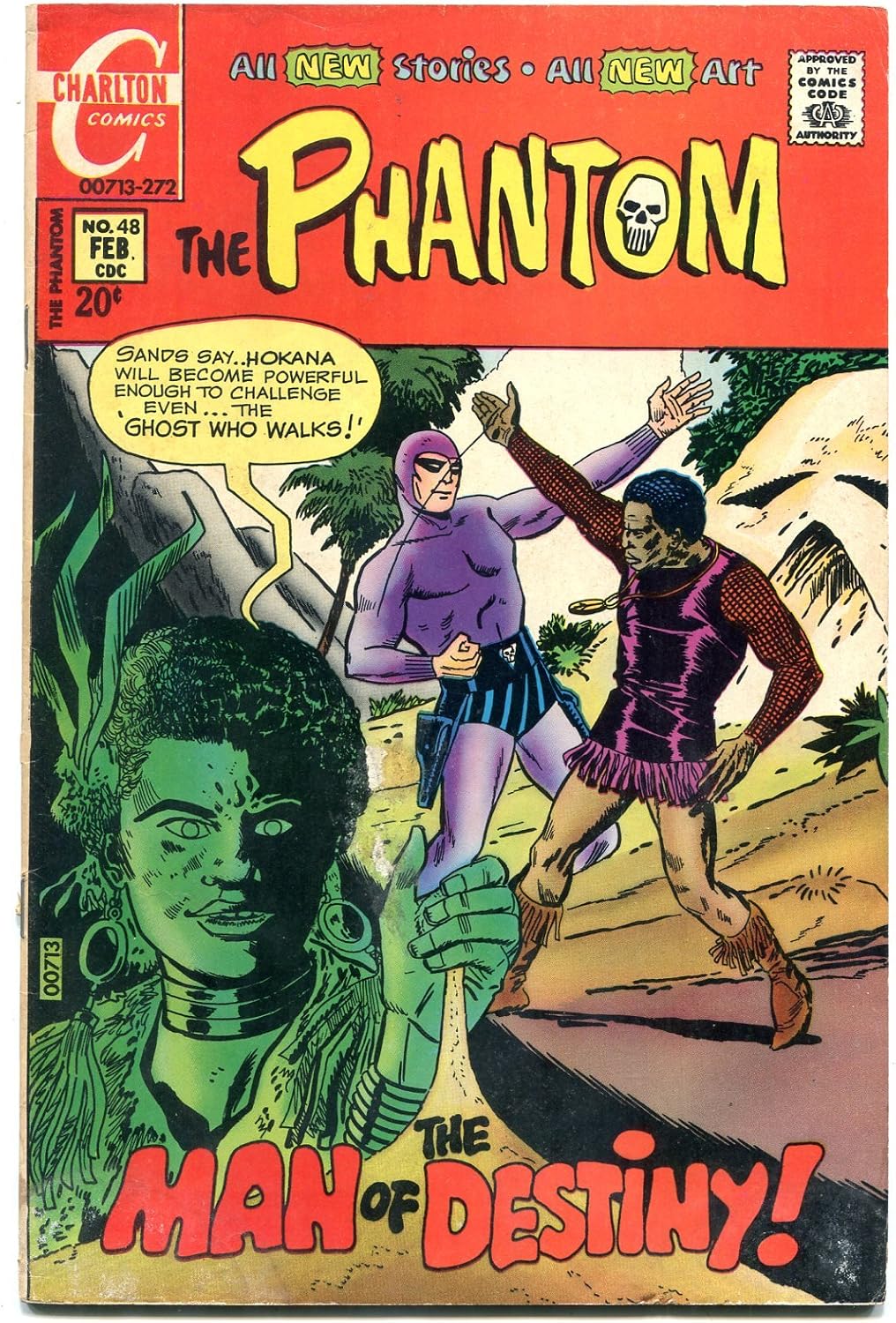 Amazon.com: THE PHANTOM #48 1971-CHARLTON COMICS-WILD JUNGLE COVER G ...