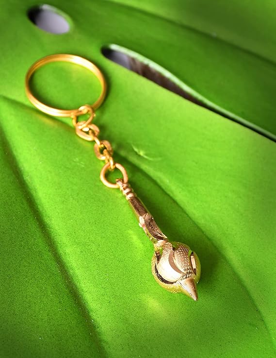 Ethnic Karigari Fancy Cute Lord Hanuman Golden Gada Mace Metal Keychain ...