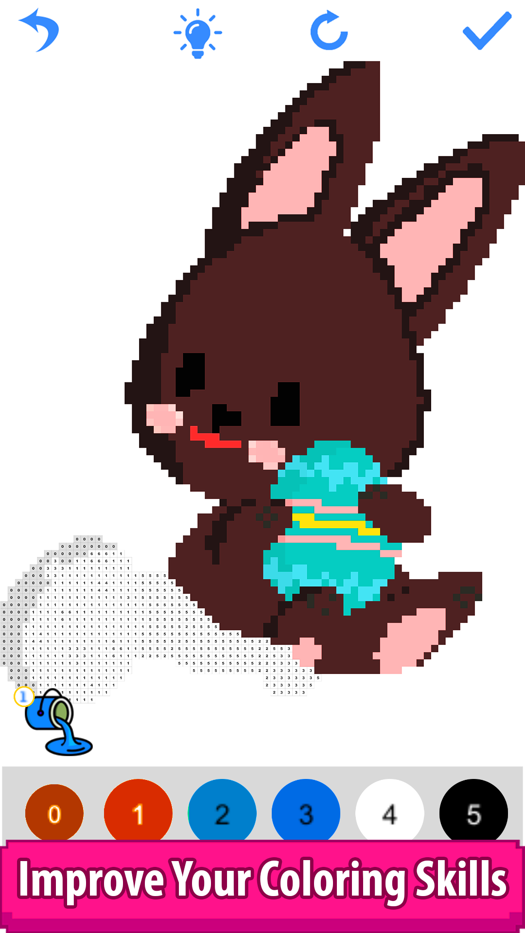 Easter Eggs Color By Number - Pixel Art Festival Coloring Book - App on ...