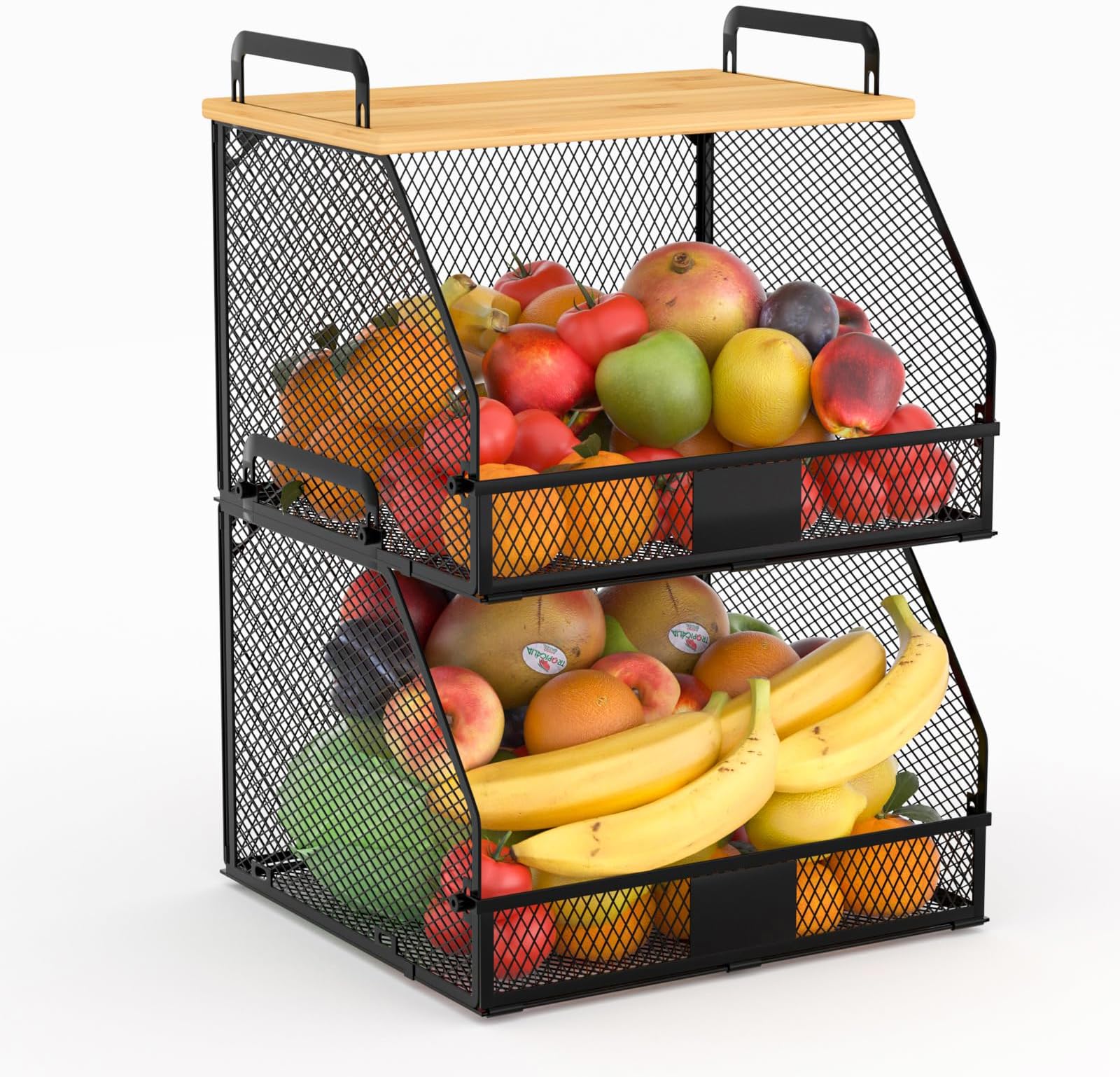 Amazon.com: Wetheny 2pcs Fruit Basket Onion Storage Wire Basket with ...