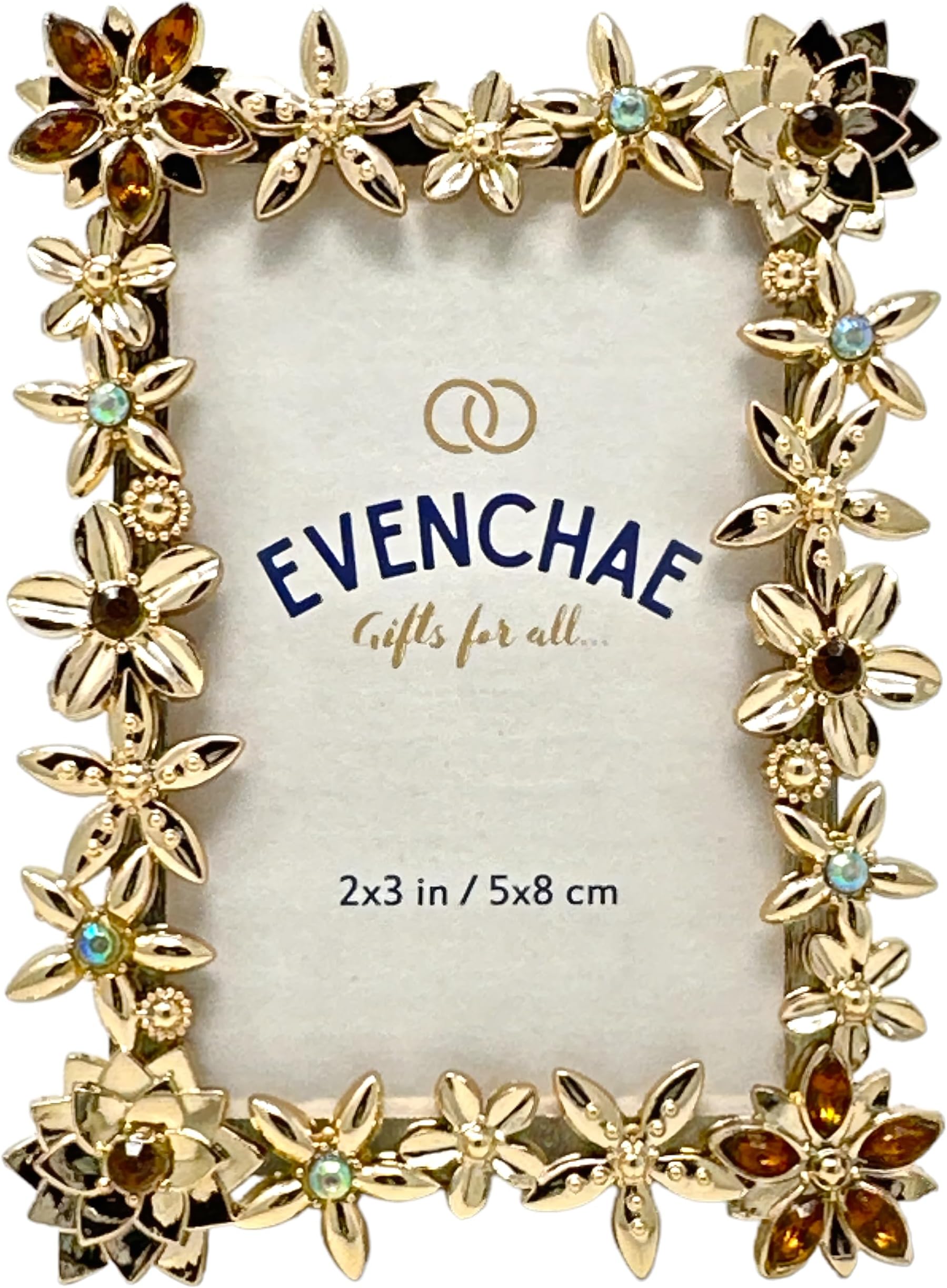 Amazon.com - Evenchae Mini Tabletop Picture Frame, Silver with Blue ...