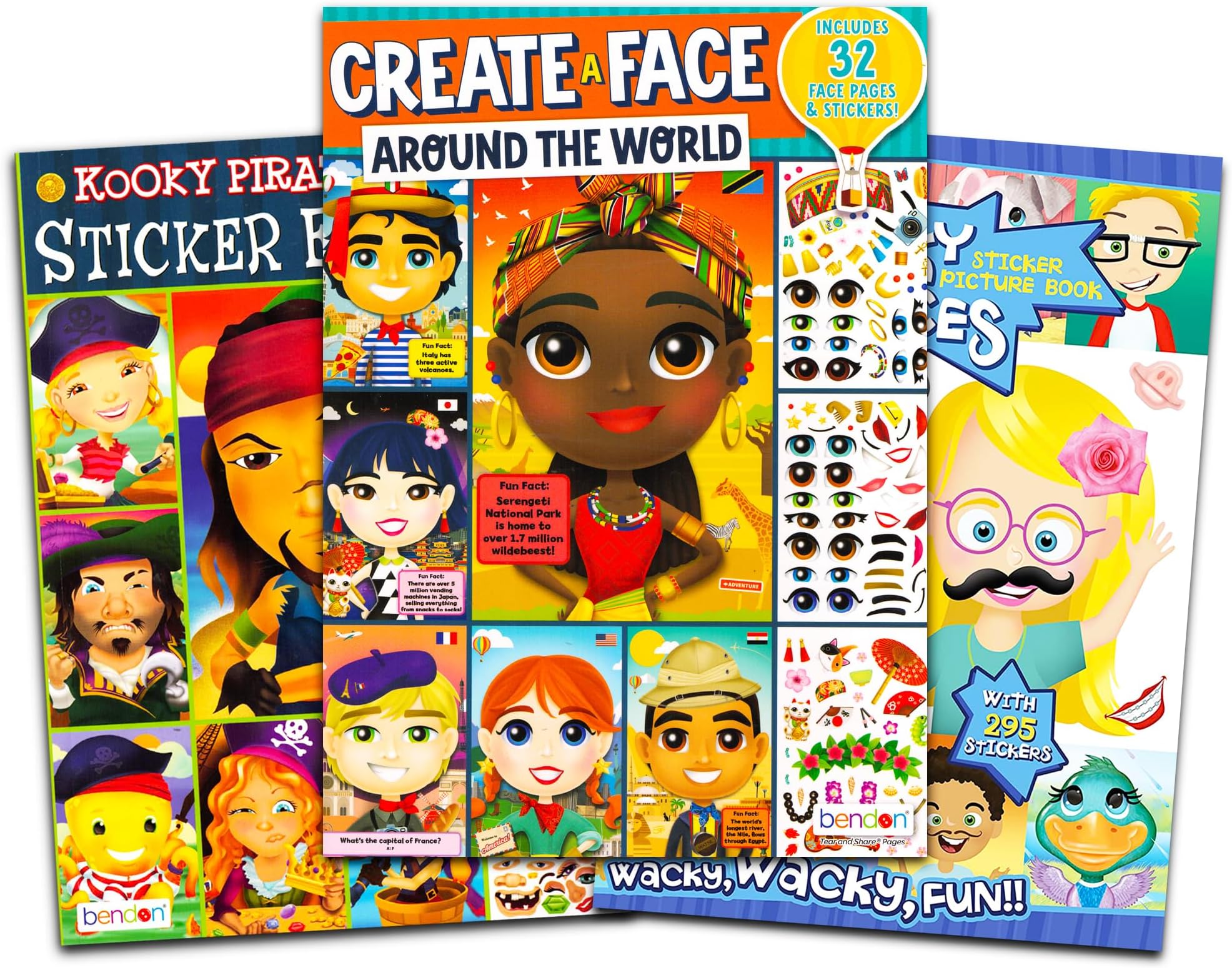 Amazon.com: Create a Face Sticker Books 5"x7" Bulk Set for Kids ...