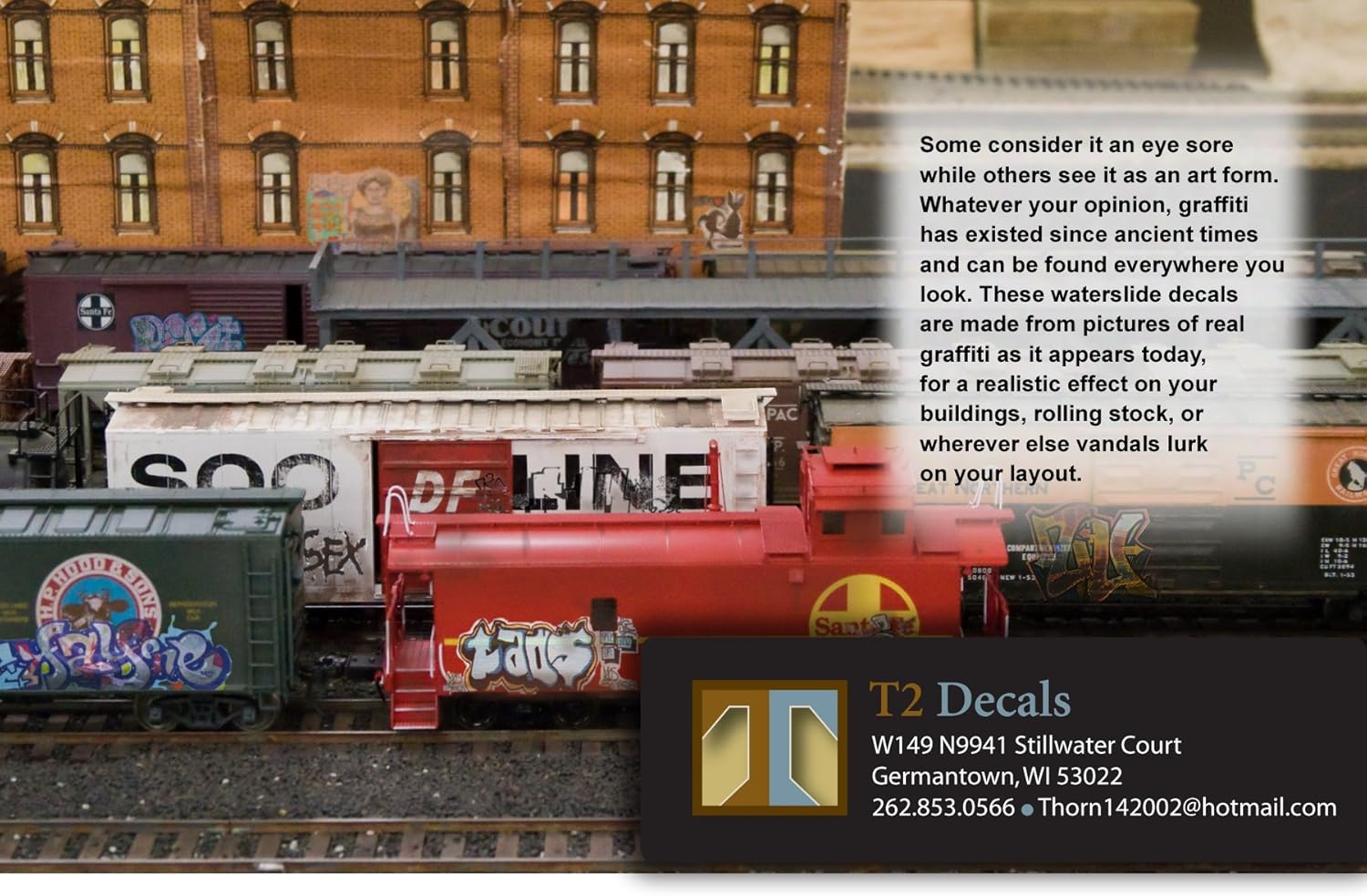 Amazon.com: HO Scale 1:87 Graffiti Waterslide Decals 2-Pack Set #23 ...