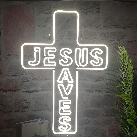 Jesus Saves Neon Sign - Amazon.com
