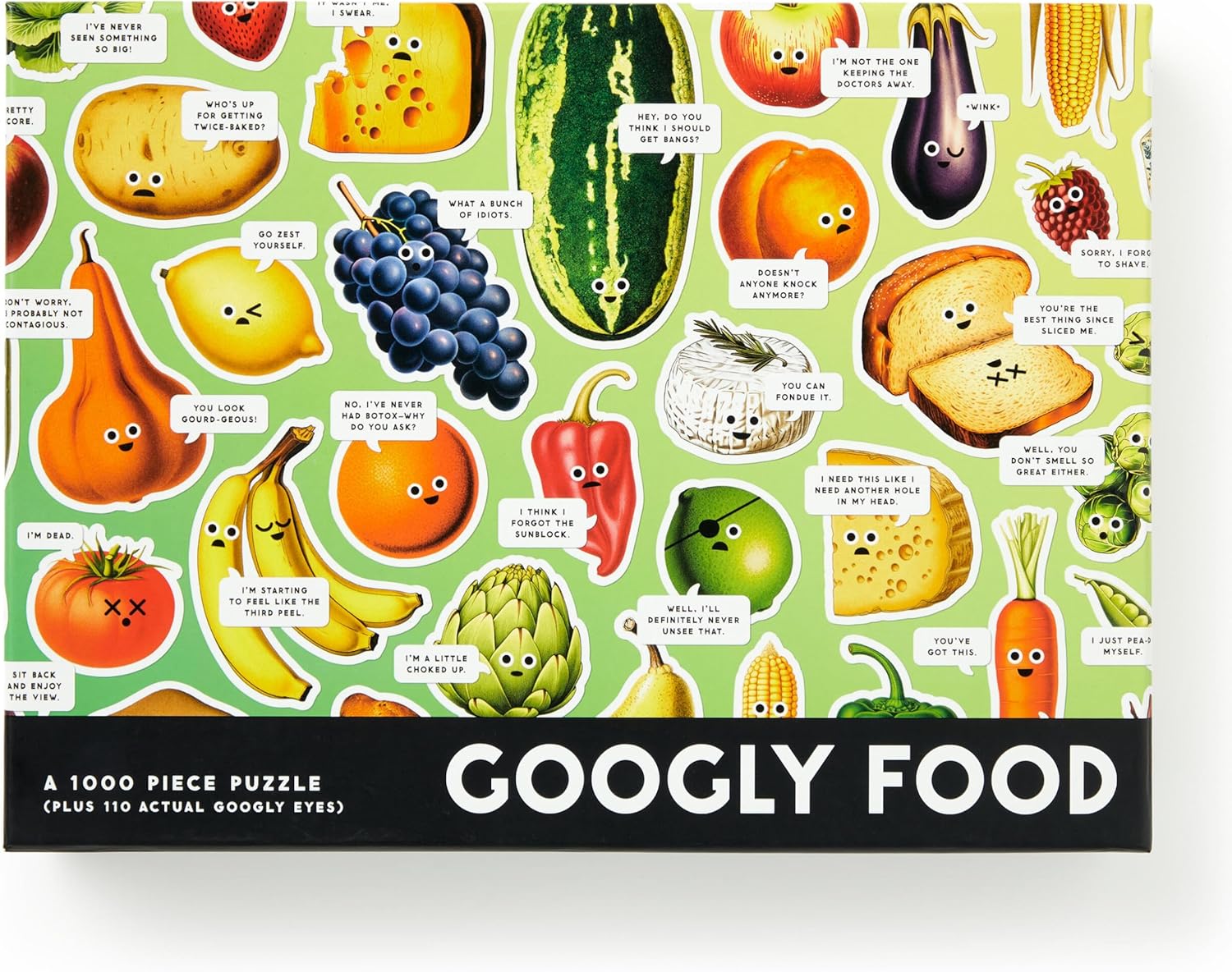 Amazon.com: Brass Monkey Googly Food – 1000 Piece Jigsaw Puzzle ...