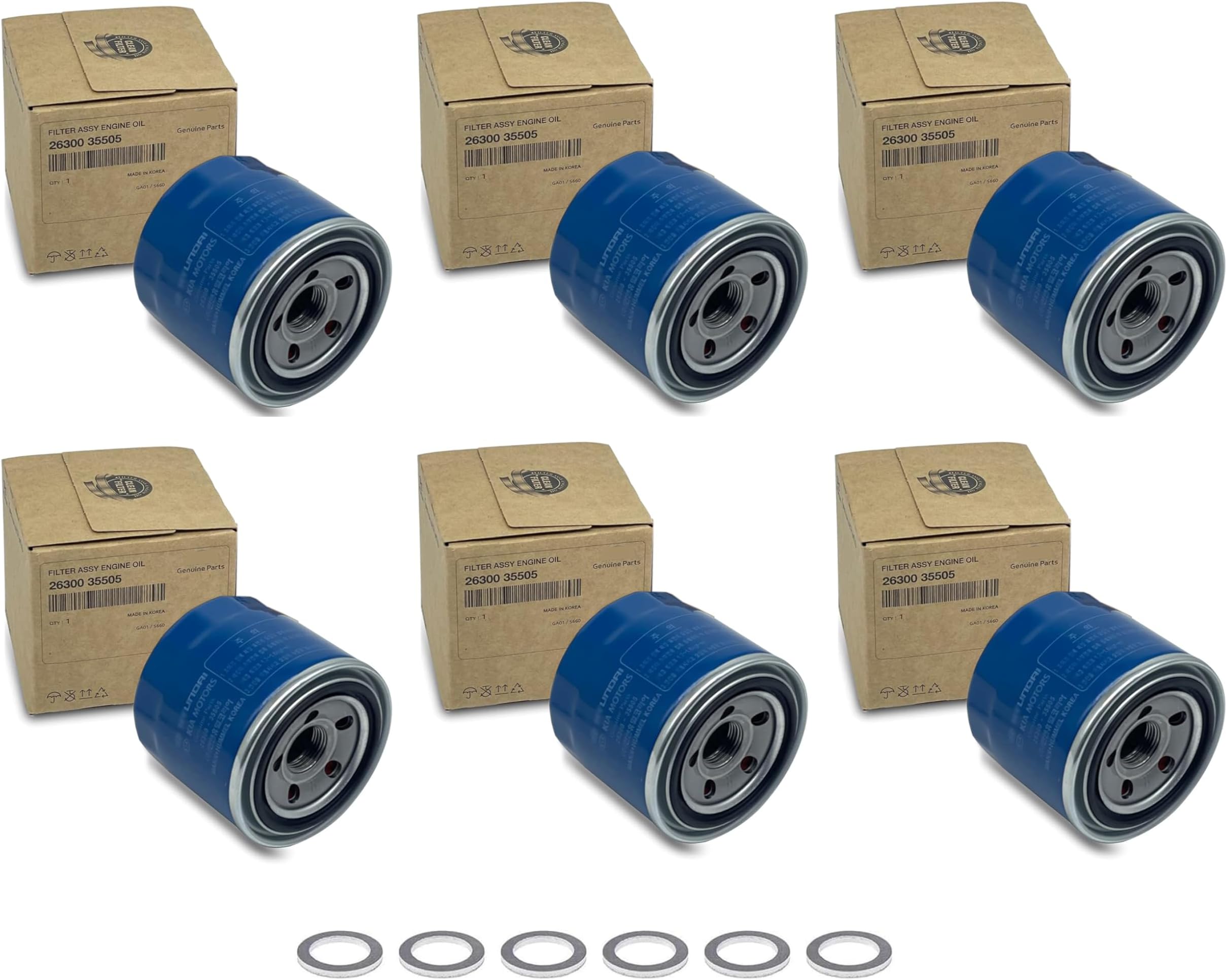 Amazon.com: Genuine OEM Hyundai & Kia Oil Filter 26300-35505 (New ...