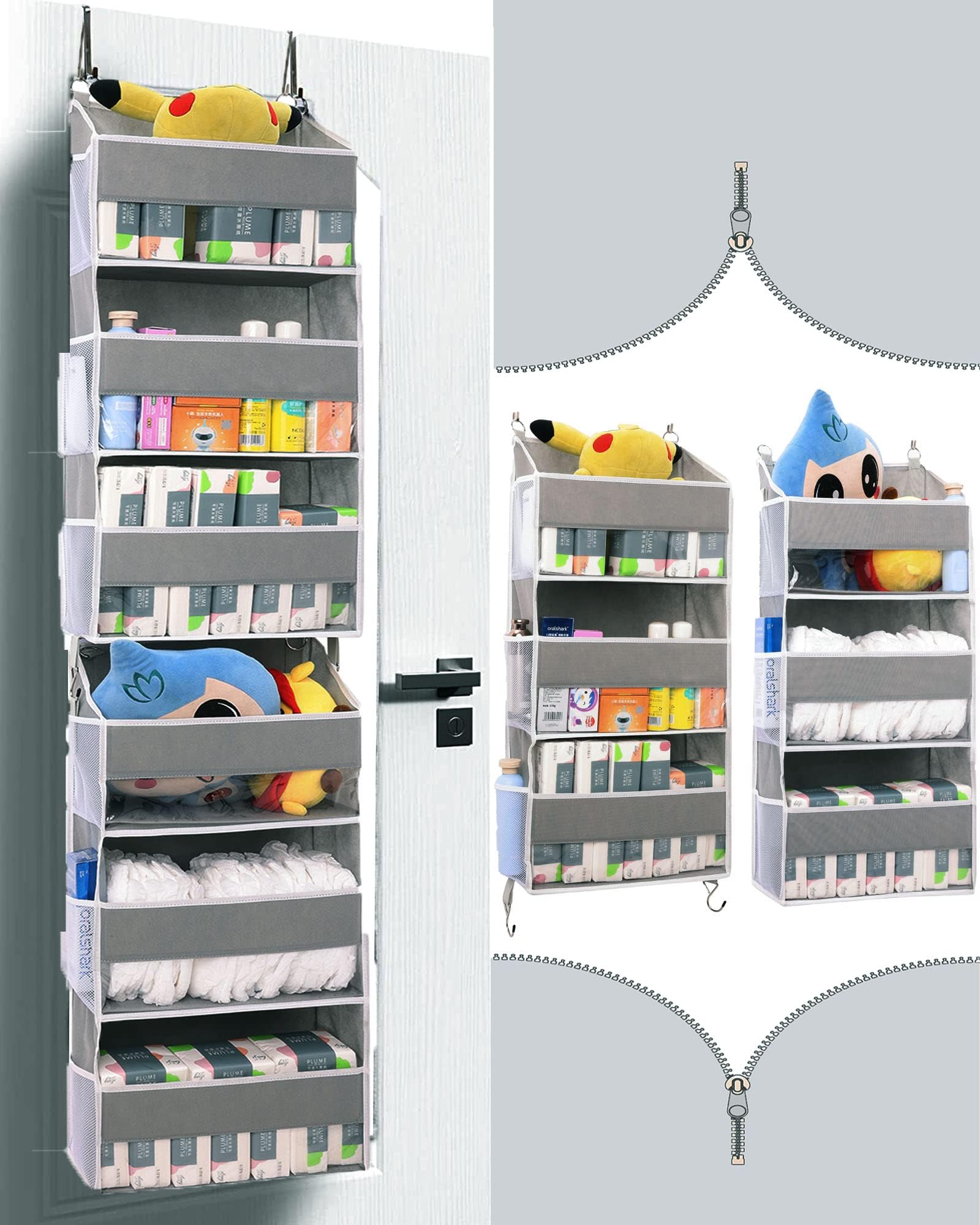 Amazon.com: FAUVISLOVE Over The Door Organizer -Flexible 1 Split Into 2 ...