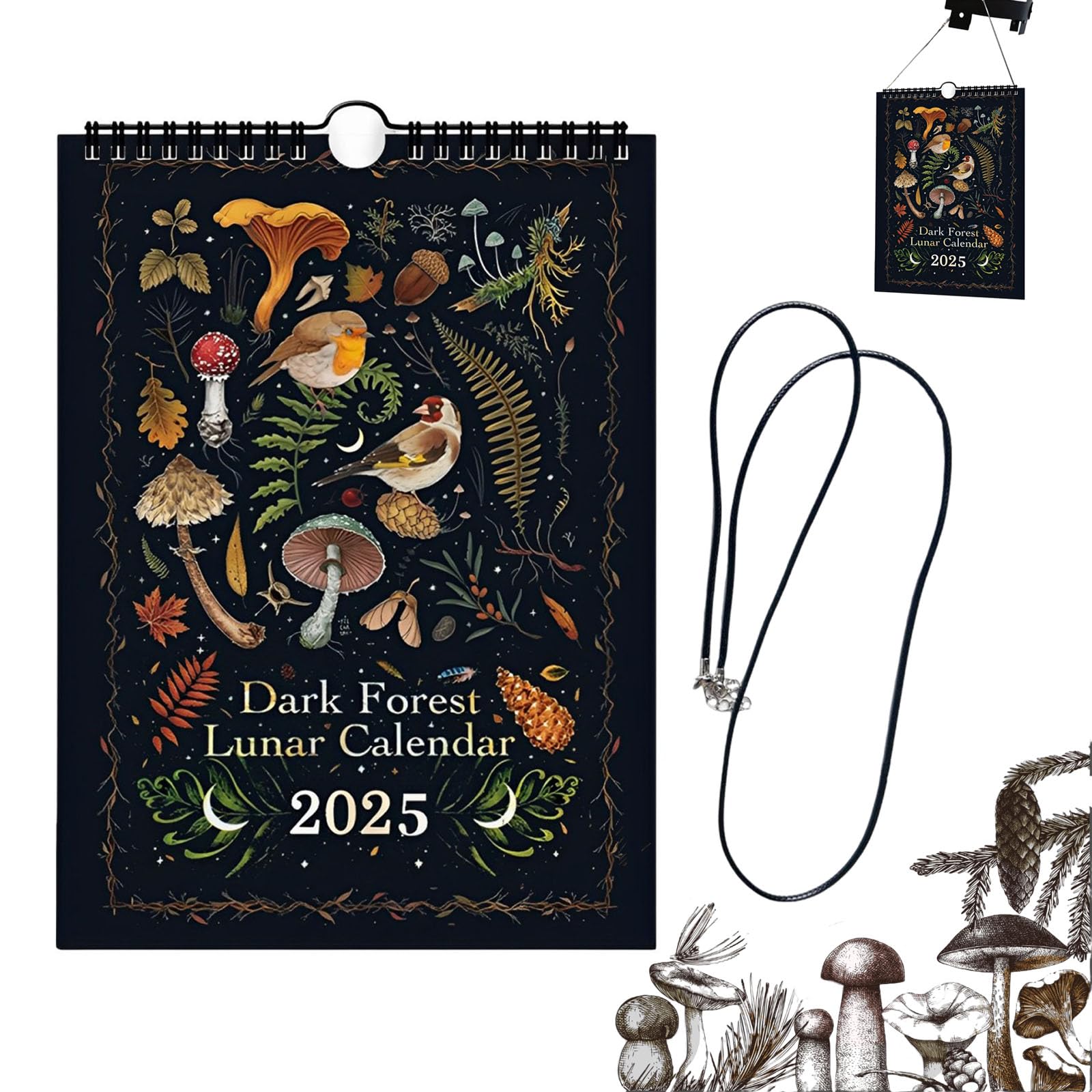 2025 Dark Forest Lunar Calendar, Calendar The Dark Forest, 12 ...