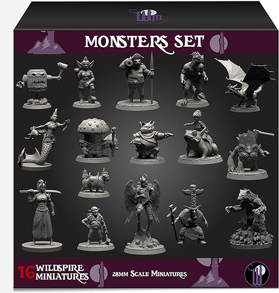 Wildspire Monsters Pack for DND Miniatures Booster Pack of 16 DND ...