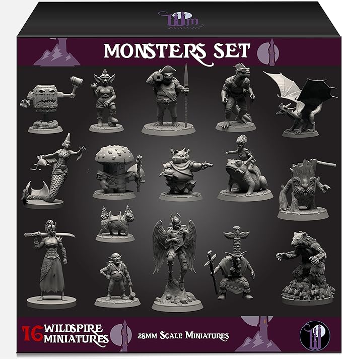 Amazon.com: Wildspire Monsters Pack for DND Miniatures Booster Pack of ...