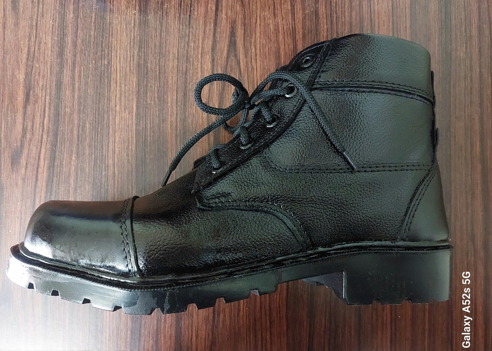 DKAIN Men's BLACK Real Leather light weight Army Dms NCC|Security boot ...