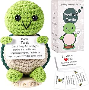 Amazon.com: Funny Positive Turtle Set, Crochet Emotional Turtle Support ...