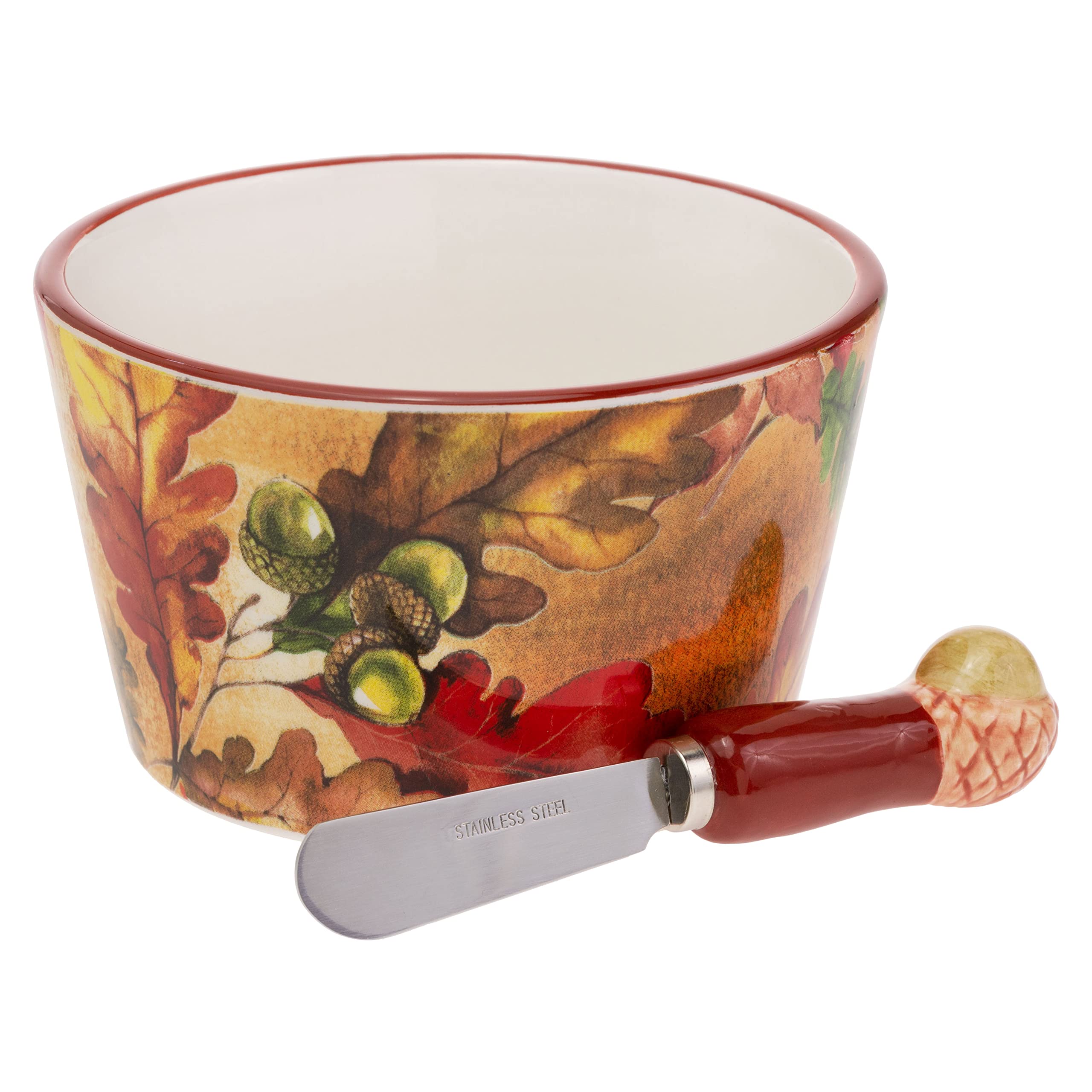 Amazon.com | Boston International Ceramic Bowl and Spreader Fall ...