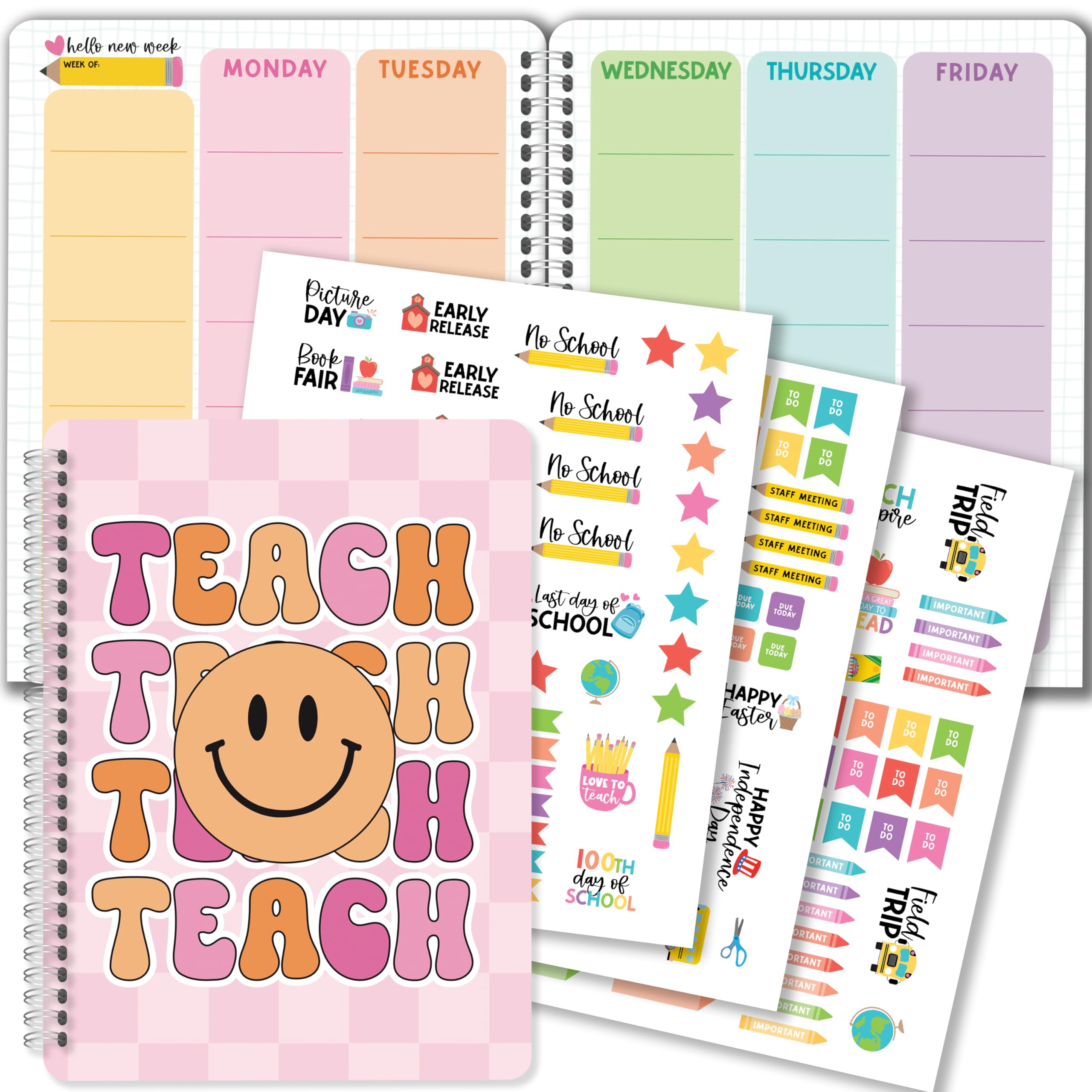 Amazon.com : Retro Undated Teacher Planner 2024-2025 - Homeschool ...