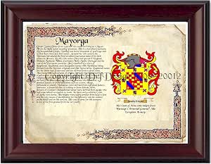 Amazon.com: Mayorga Coat of Arms/ Family Crest on Fine Paper and Family ...