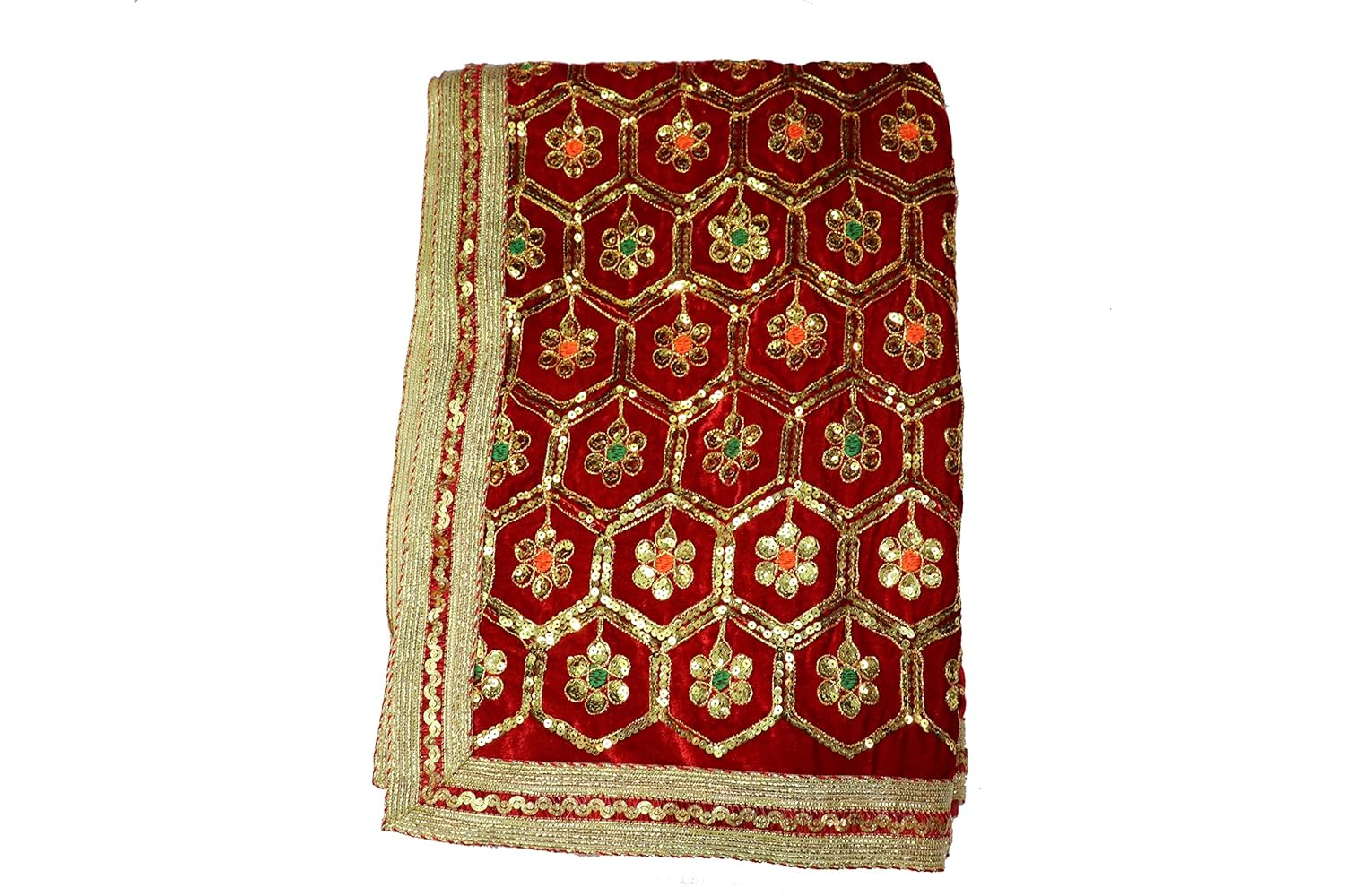 Reliable Velvet Embose Puja Altar Cloth for Multipurpose Use Devi MATA ...