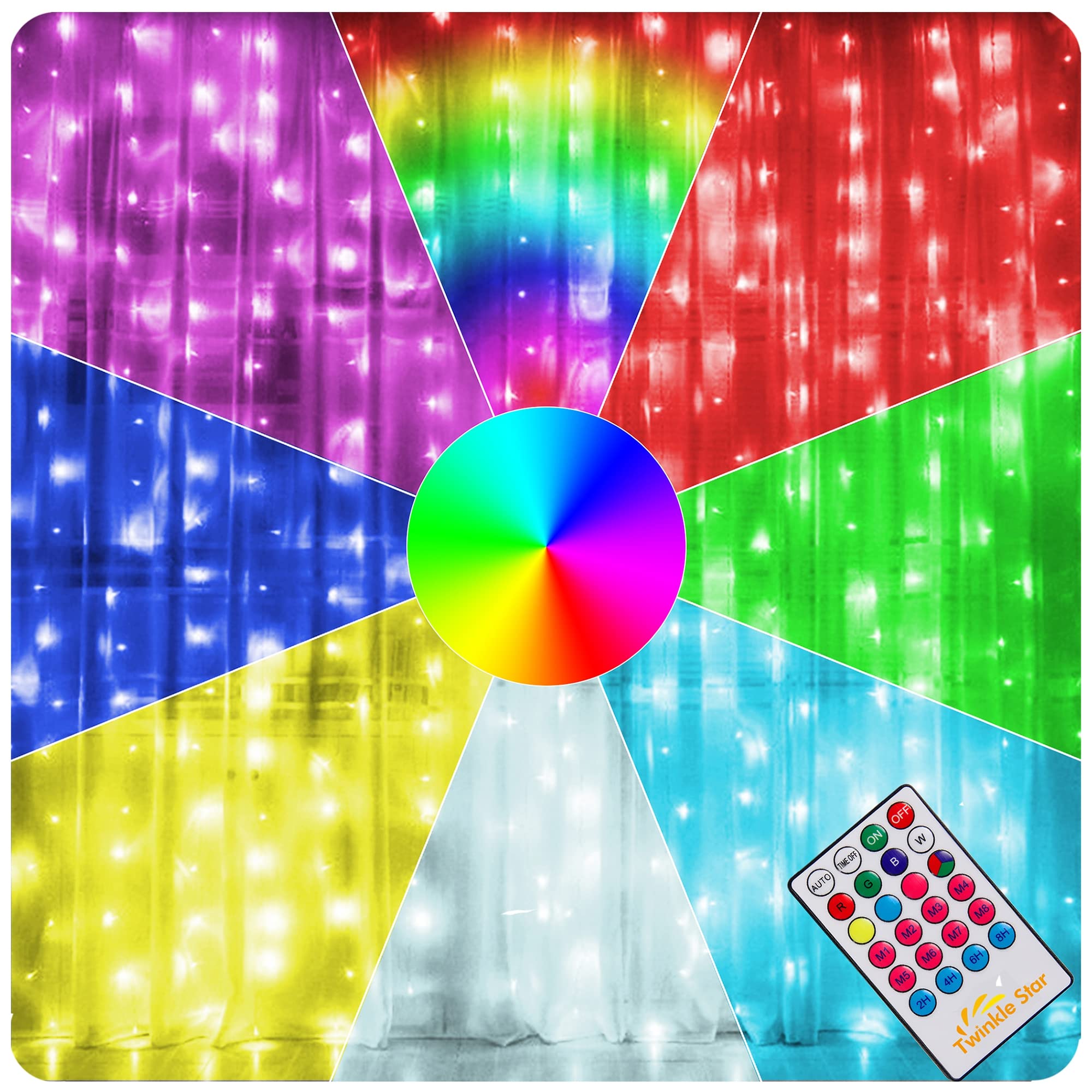 Twinkle Star 300 LED Window Curtain Lights