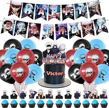 Amazon.com: Satoru Anime Gojo Party Supplies, Anime Gojo Birthday Party ...