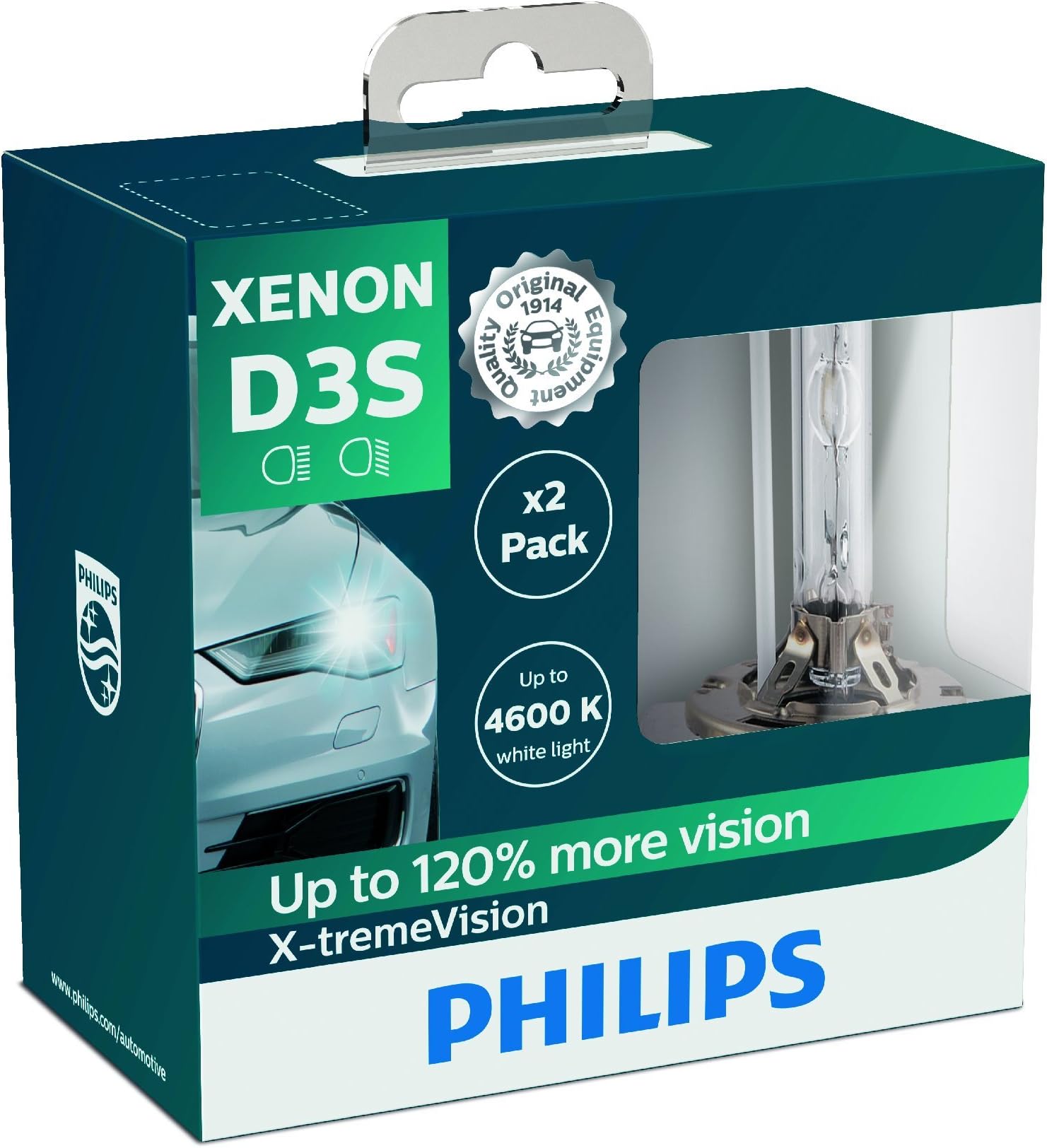 Philips X-tremeVision 42403XVS2 Xenon headlight bulb D3S, set of 2 ...