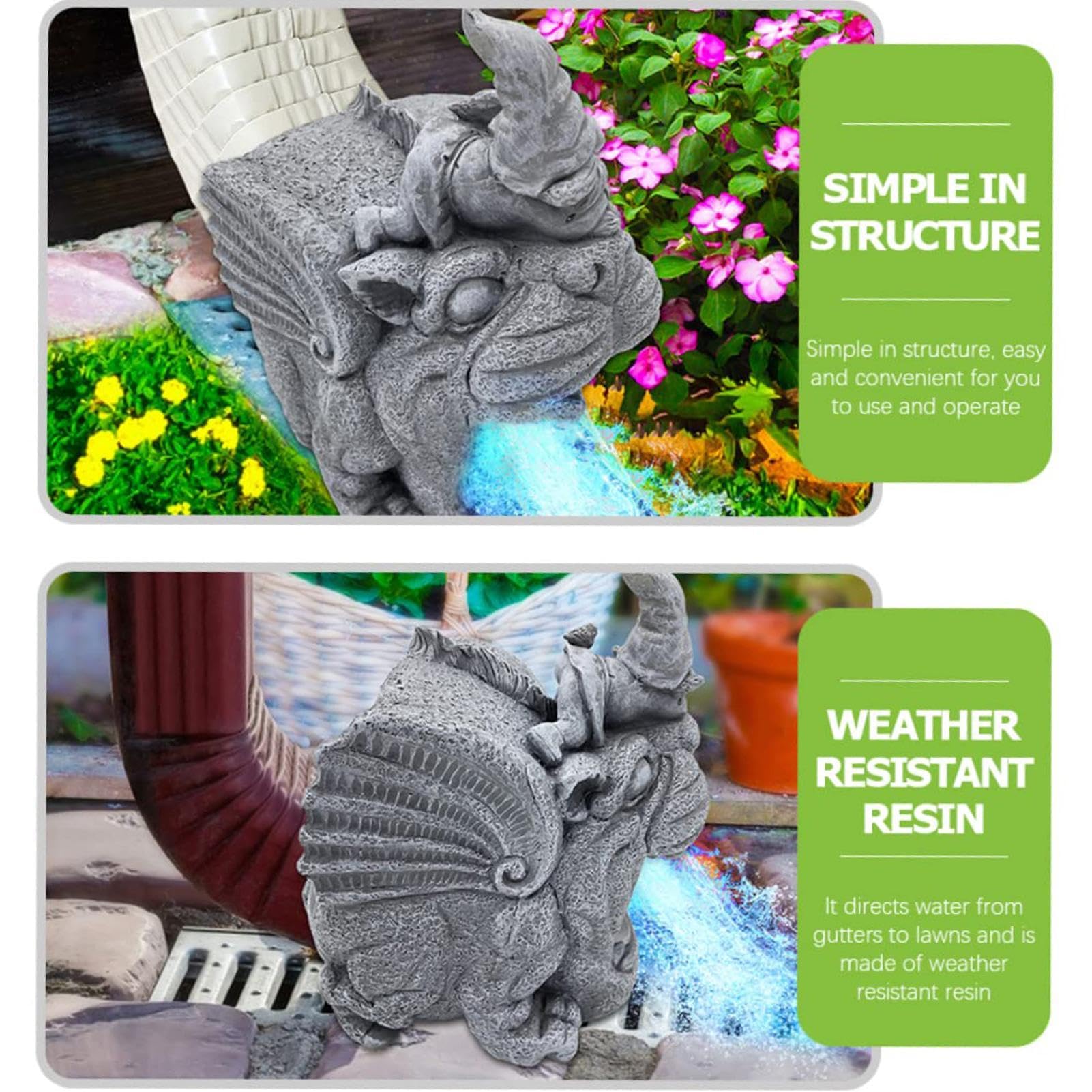 Gutter Downspout Extensions Downspout Diverter Bird Statues Gutter ...
