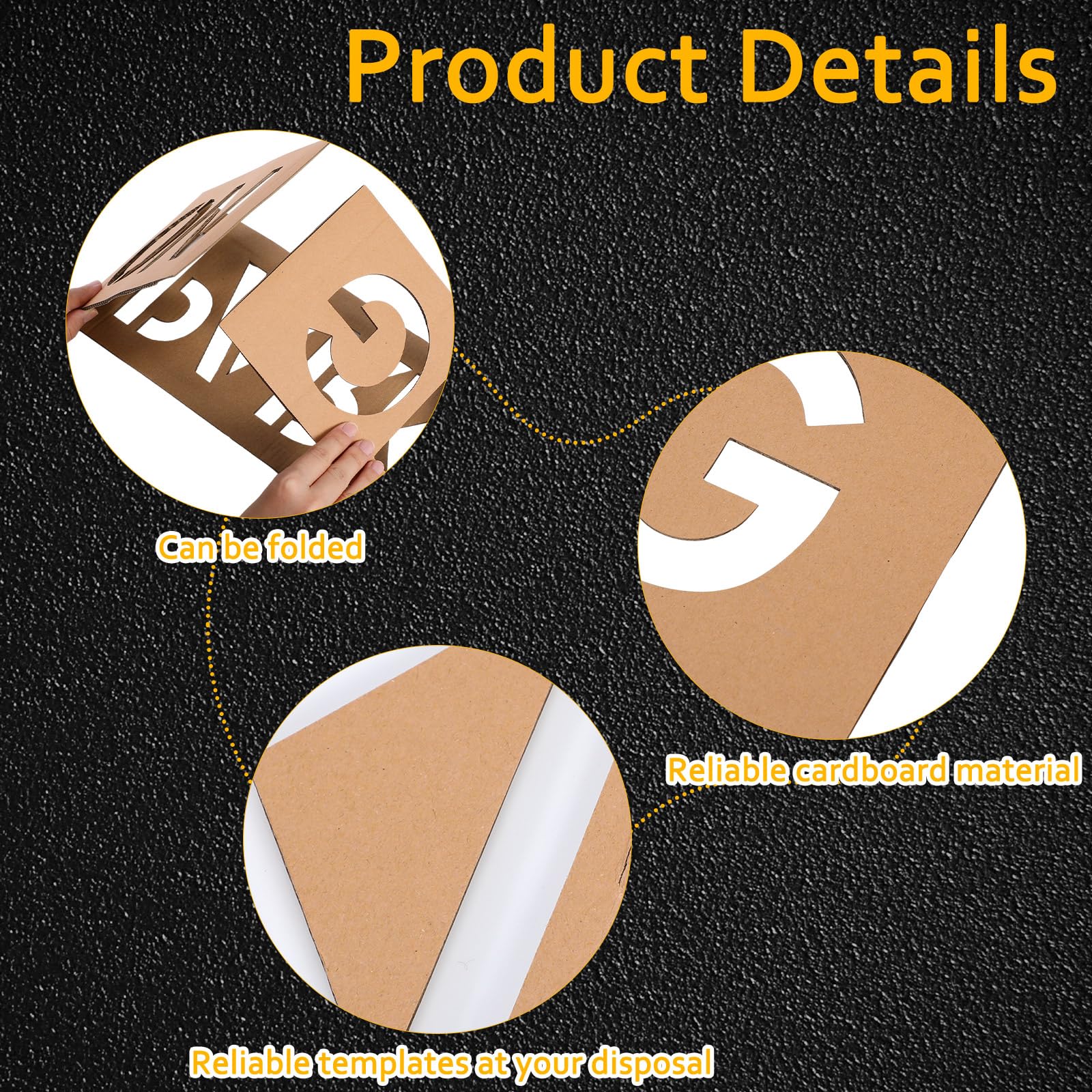 Snapklik.com : Qilery 2 Pcs 4 Pavement Marking Stencils Reusable ...